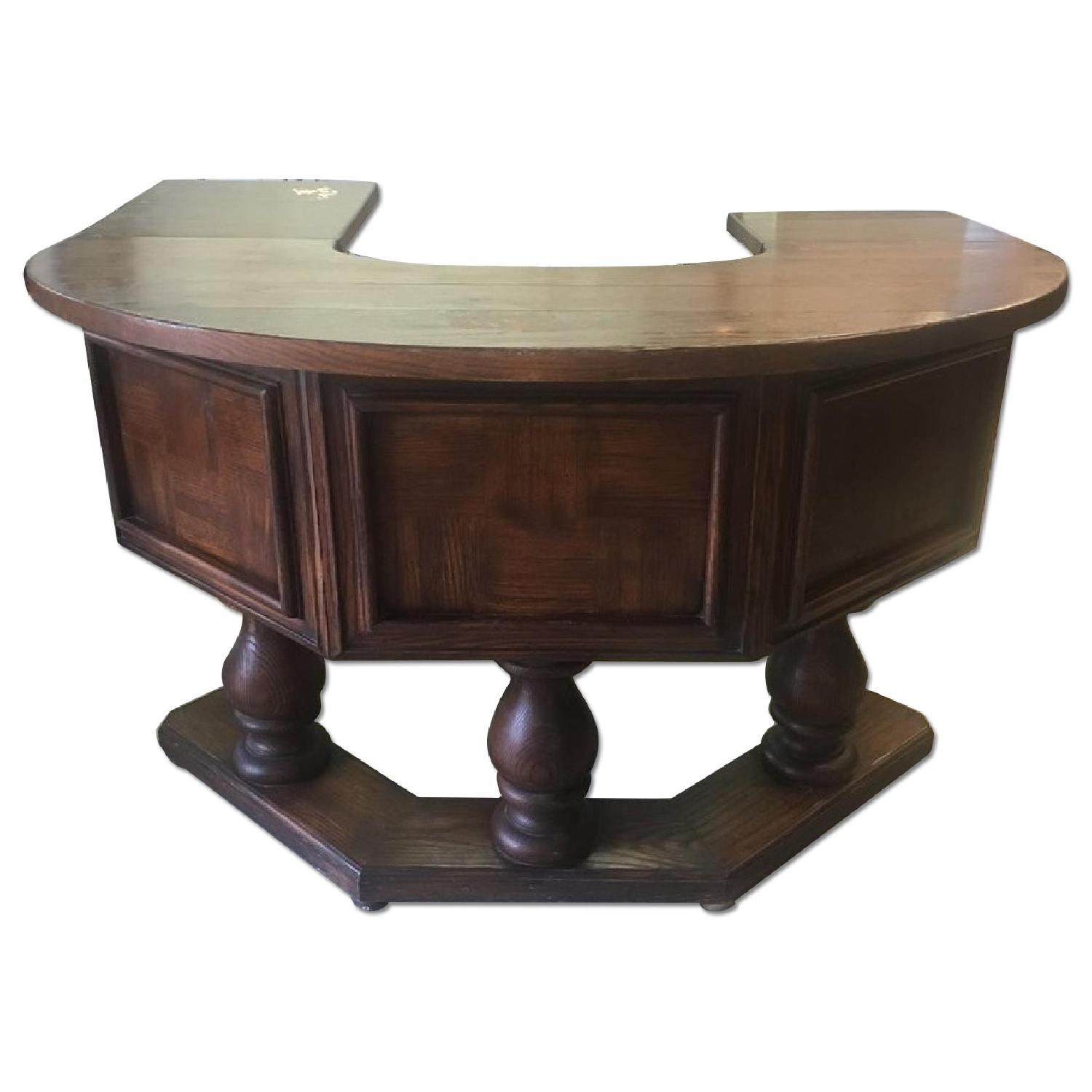 Antique Round Desk - AptDeco