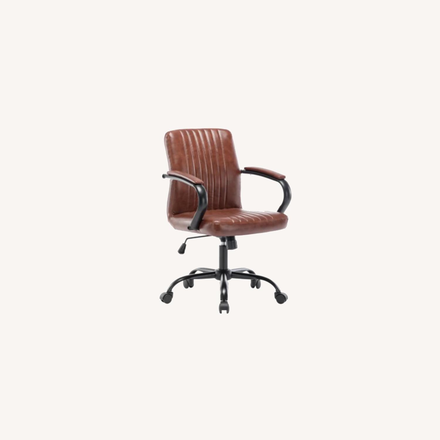Wayfair Faux Leather Ribbed Task Chair - AptDeco
