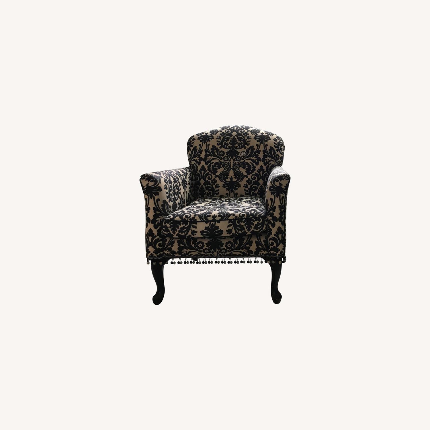 Custom Made Floral Arabesque Pattern Arm Chair - AptDeco