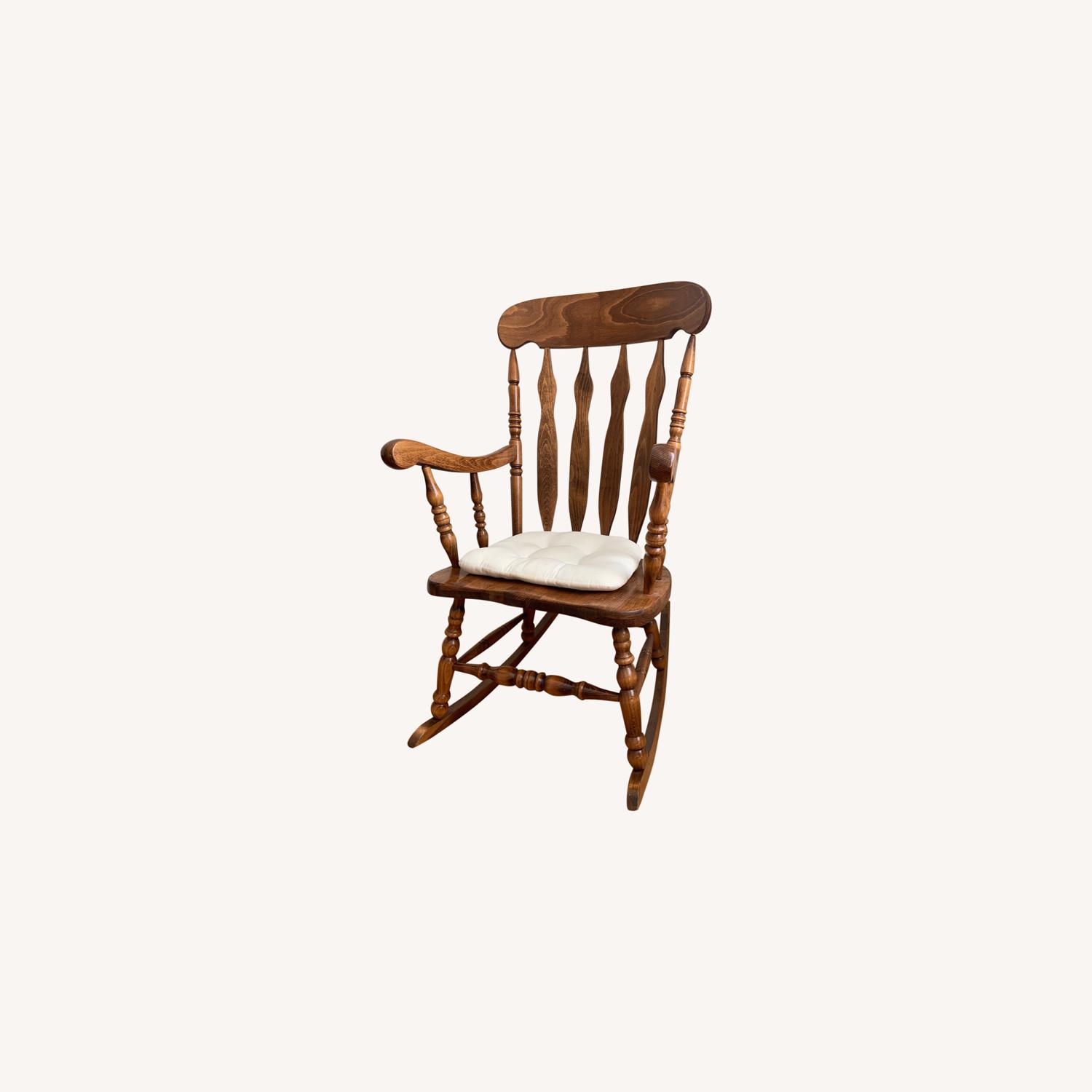 Handmade Wooden Rocking Chair - AptDeco