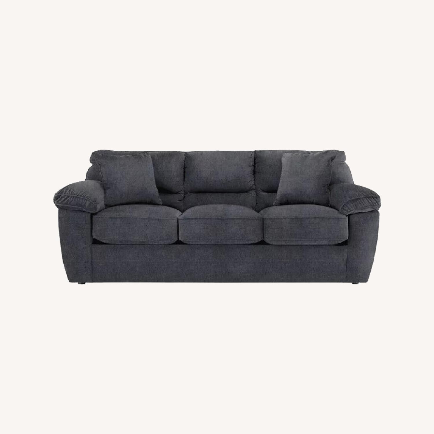 Raymour & Flanigan Micro Suede Queen Sleeper Sofa - AptDeco