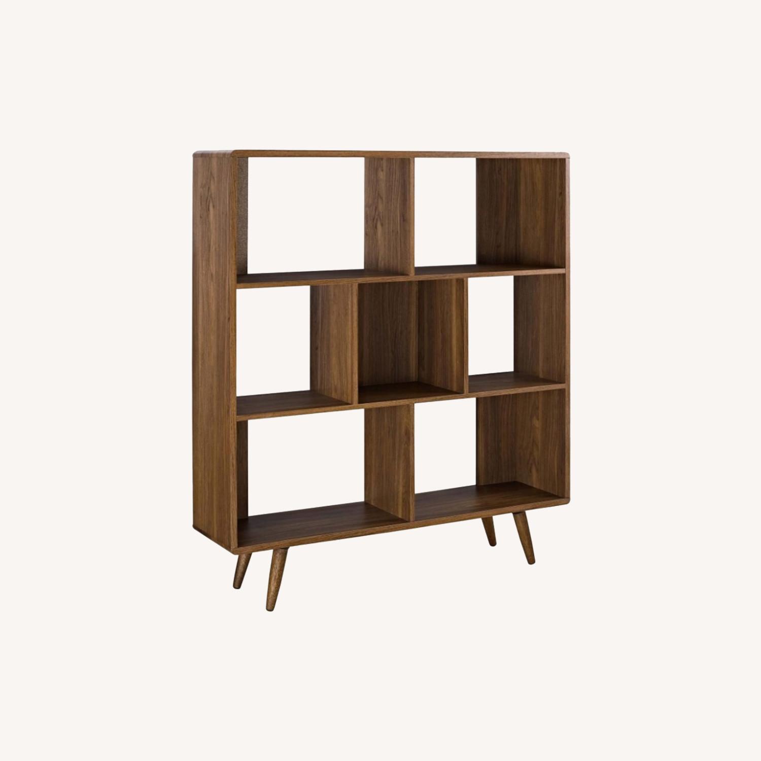 Mid Century Modern Bookcase in Walnut - AptDeco