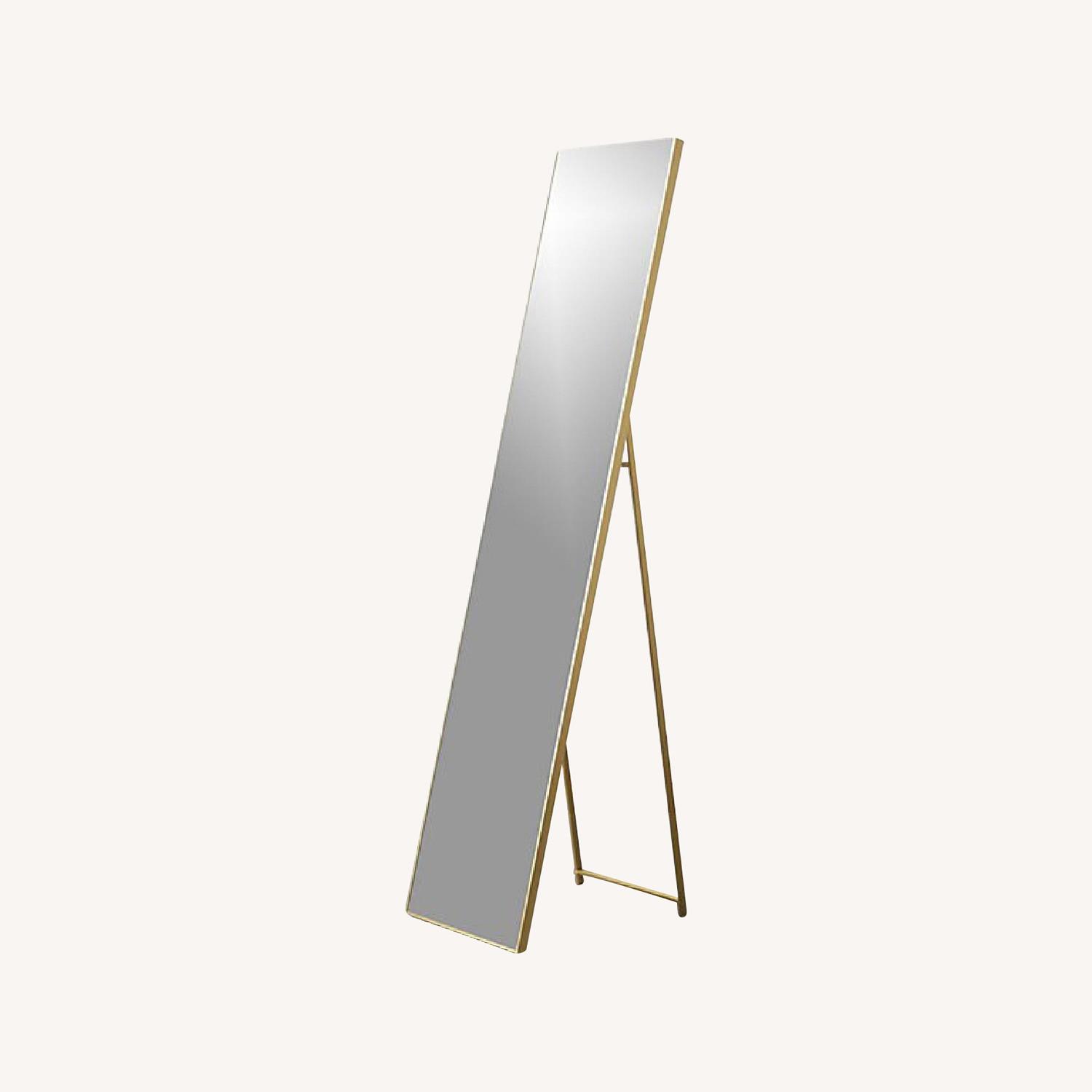 CB2 Infinity Brass Standing Mirror - AptDeco