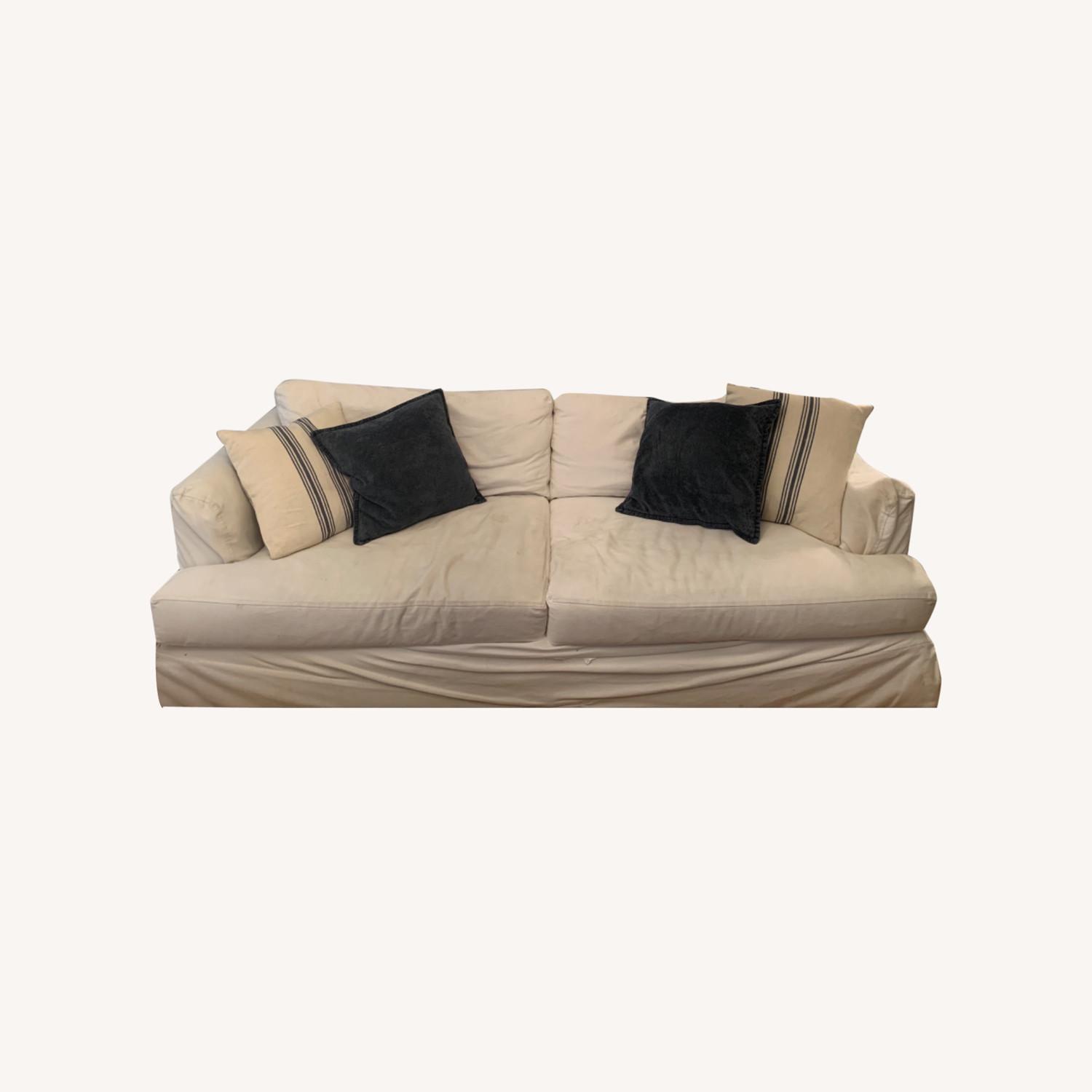 Large White Sofa - AptDeco