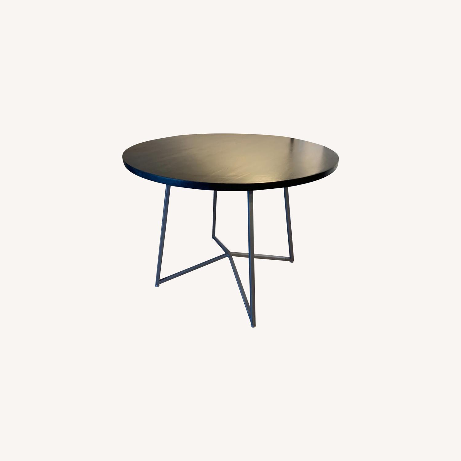 CB2 Wood and Metal Dining Table - AptDeco