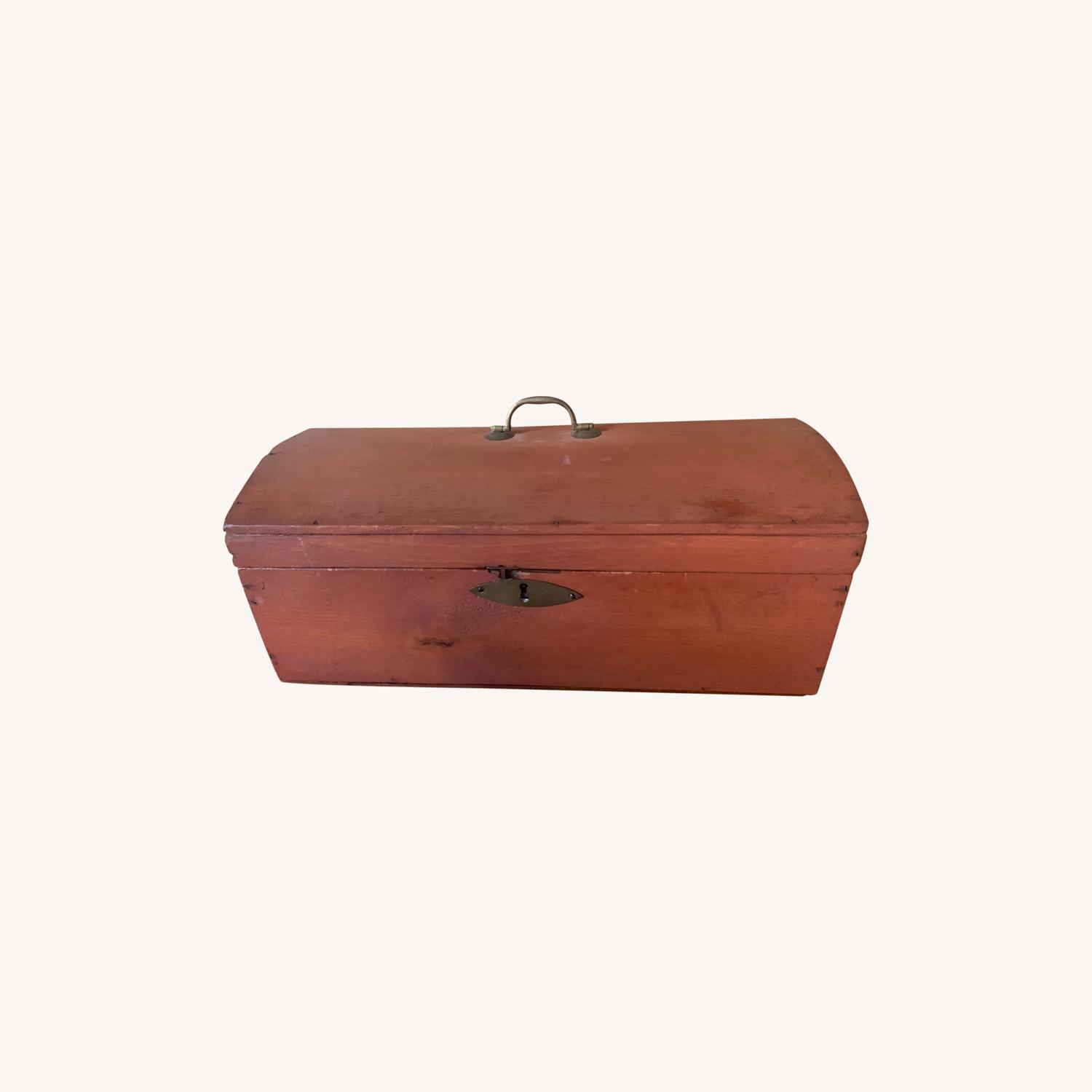 Antique Wood Storage Box - AptDeco
