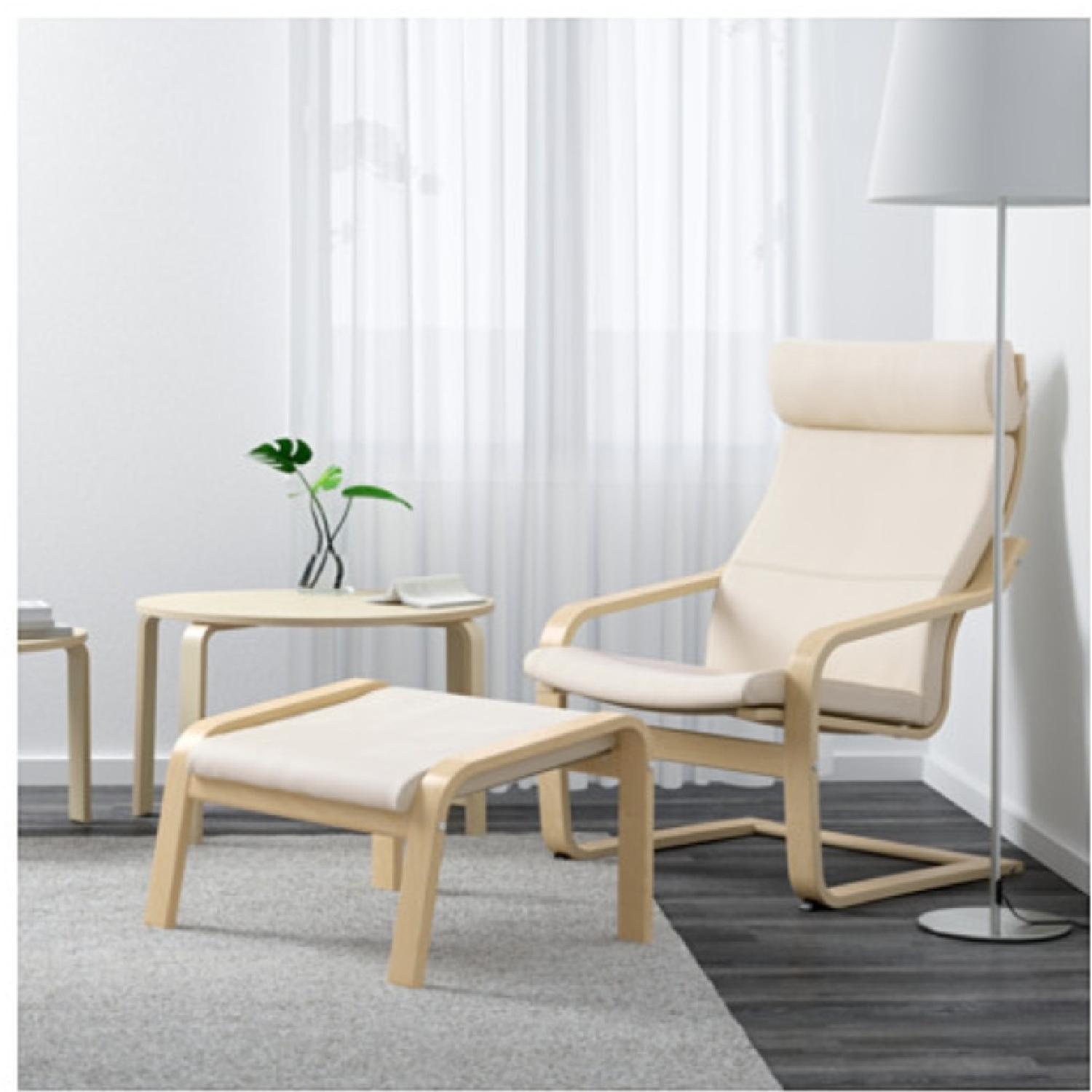 IKEA POANG Armchair and Ottoman - AptDeco