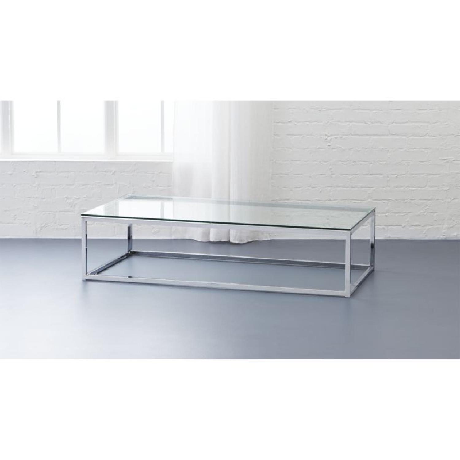 CB2 Glass Top Coffee Table - AptDeco