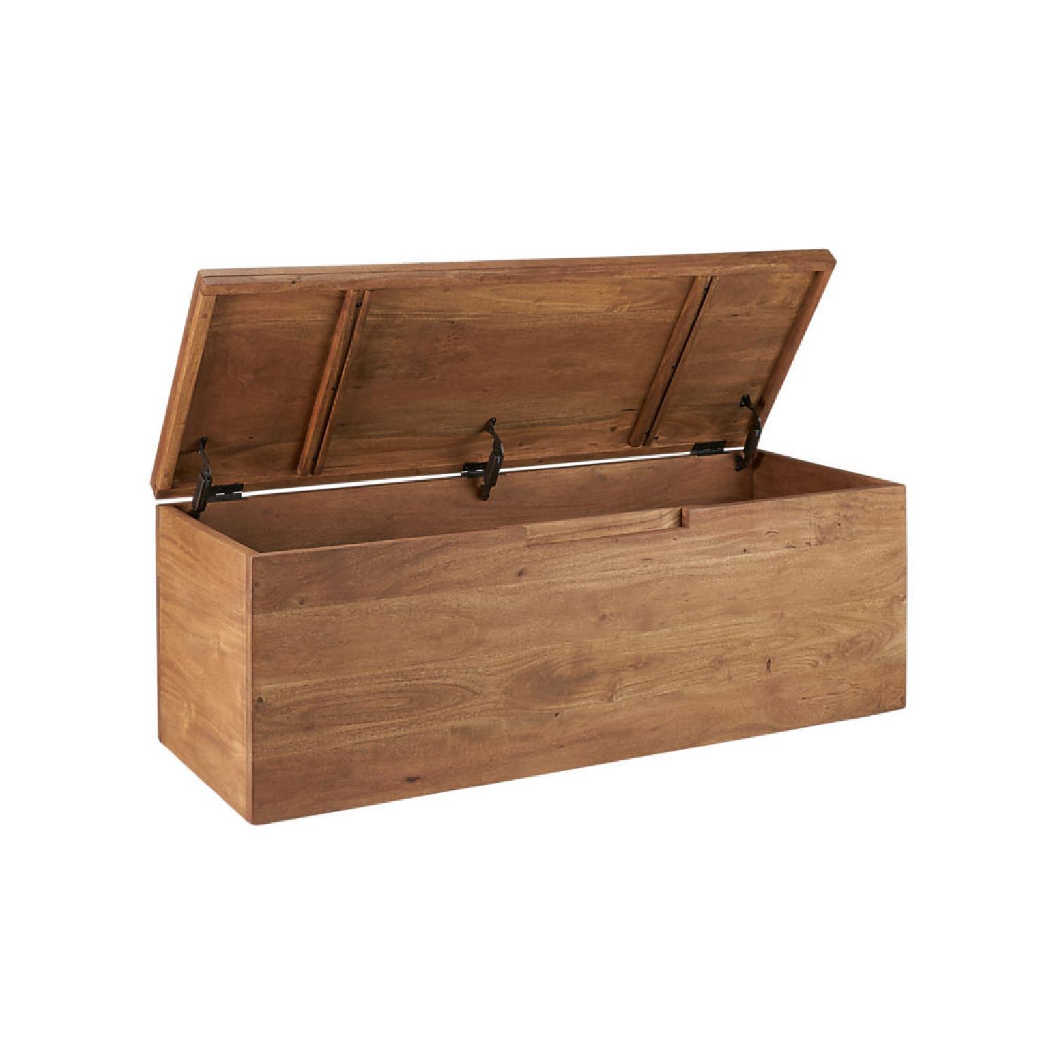 CB2 Acacia Wood Storage Trunk - AptDeco