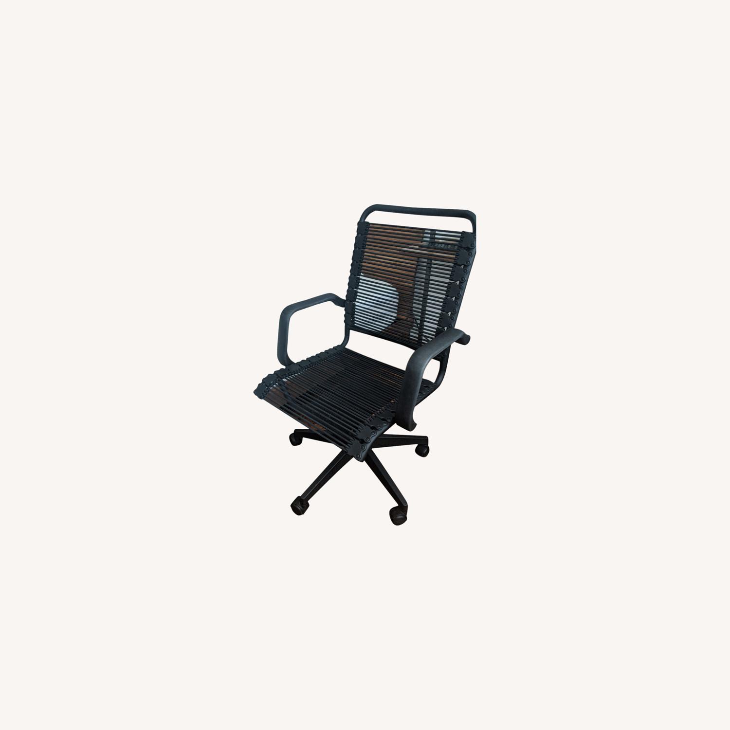 CB2 Metal and Fabric Black Office Chair - AptDeco