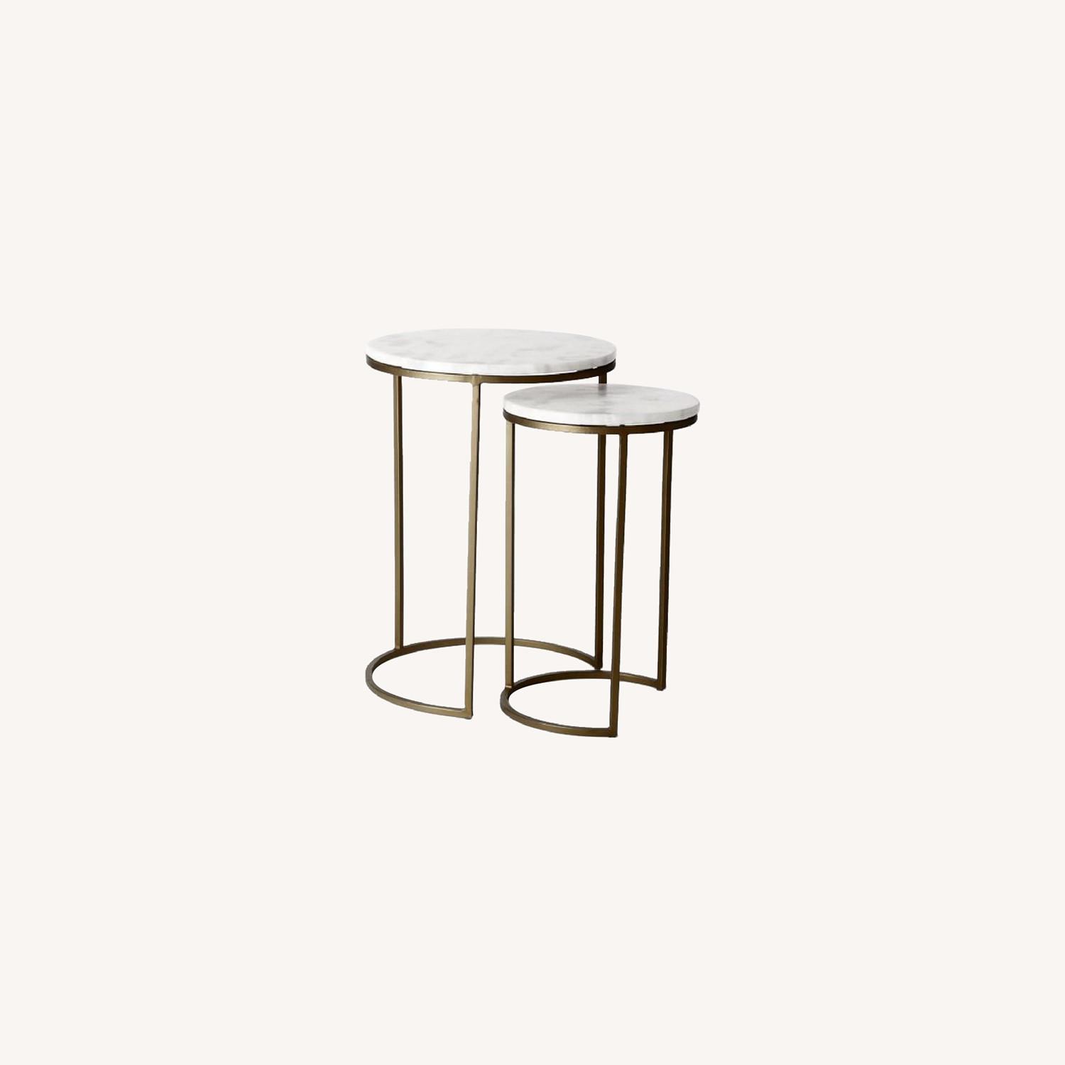 West Elm Marble Nesting Side Tables - AptDeco