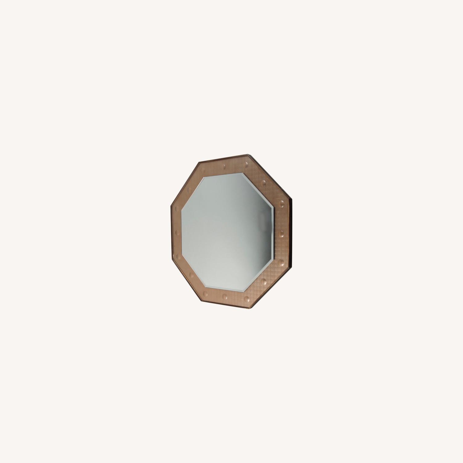 Octagonal Amber Mirror - AptDeco