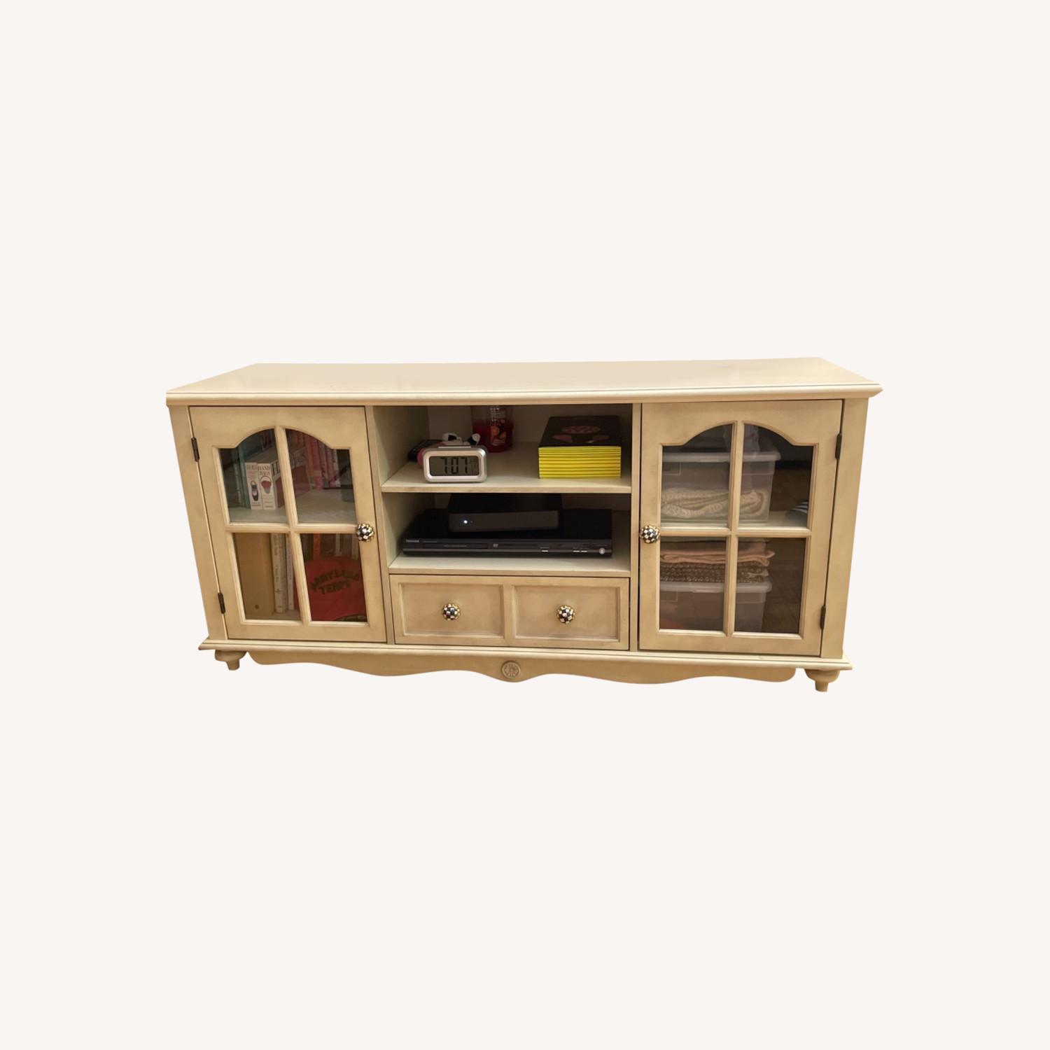 Whitewash Cream Media Console - AptDeco