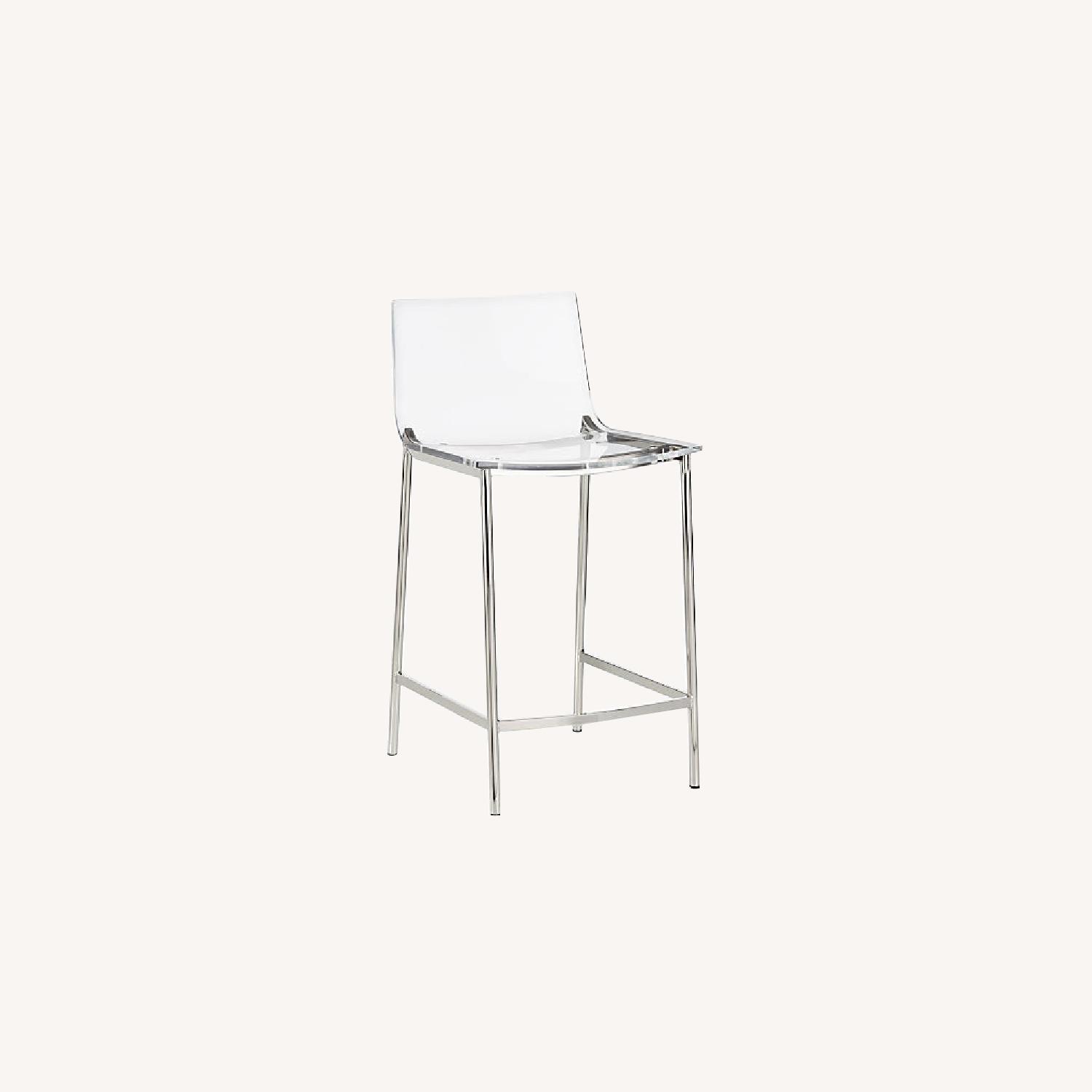 CB2 Clear Acrylic Bar Stools - AptDeco
