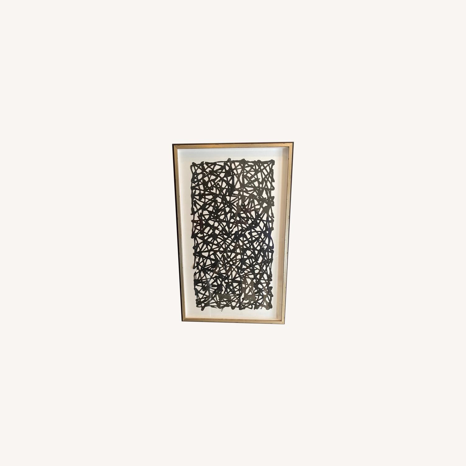 Ethan Allen Black Paper Art - AptDeco