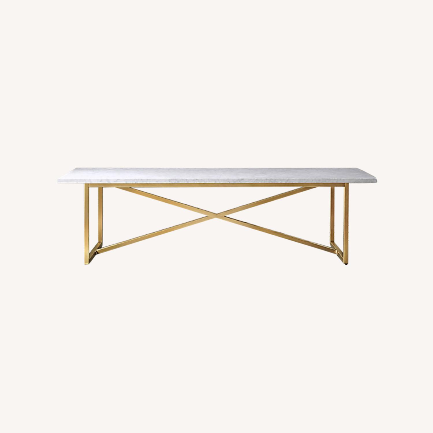 Restoration Hardware Torano Marble Dining Table - AptDeco