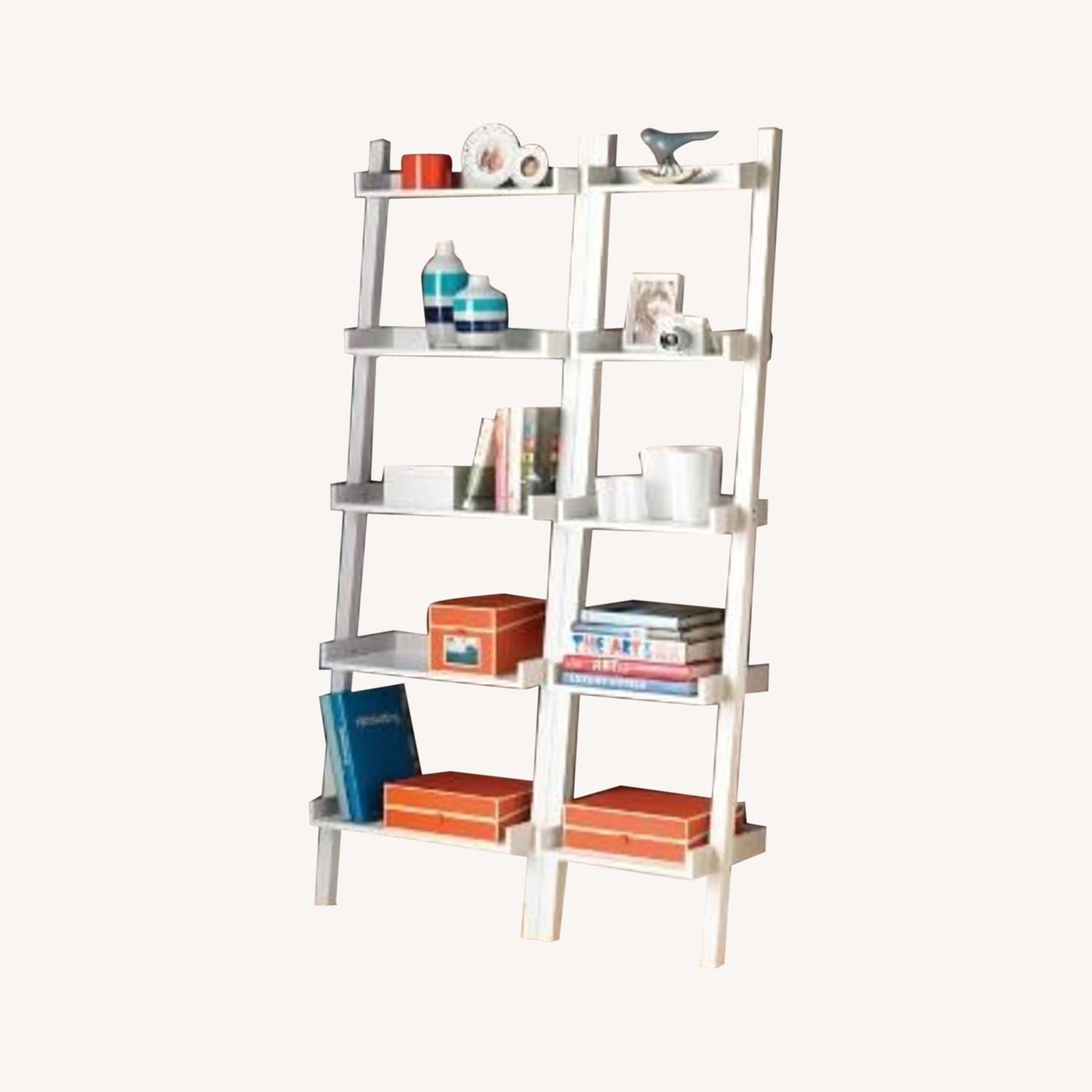 Linea Leaning Bookcase (Wide) - AptDeco