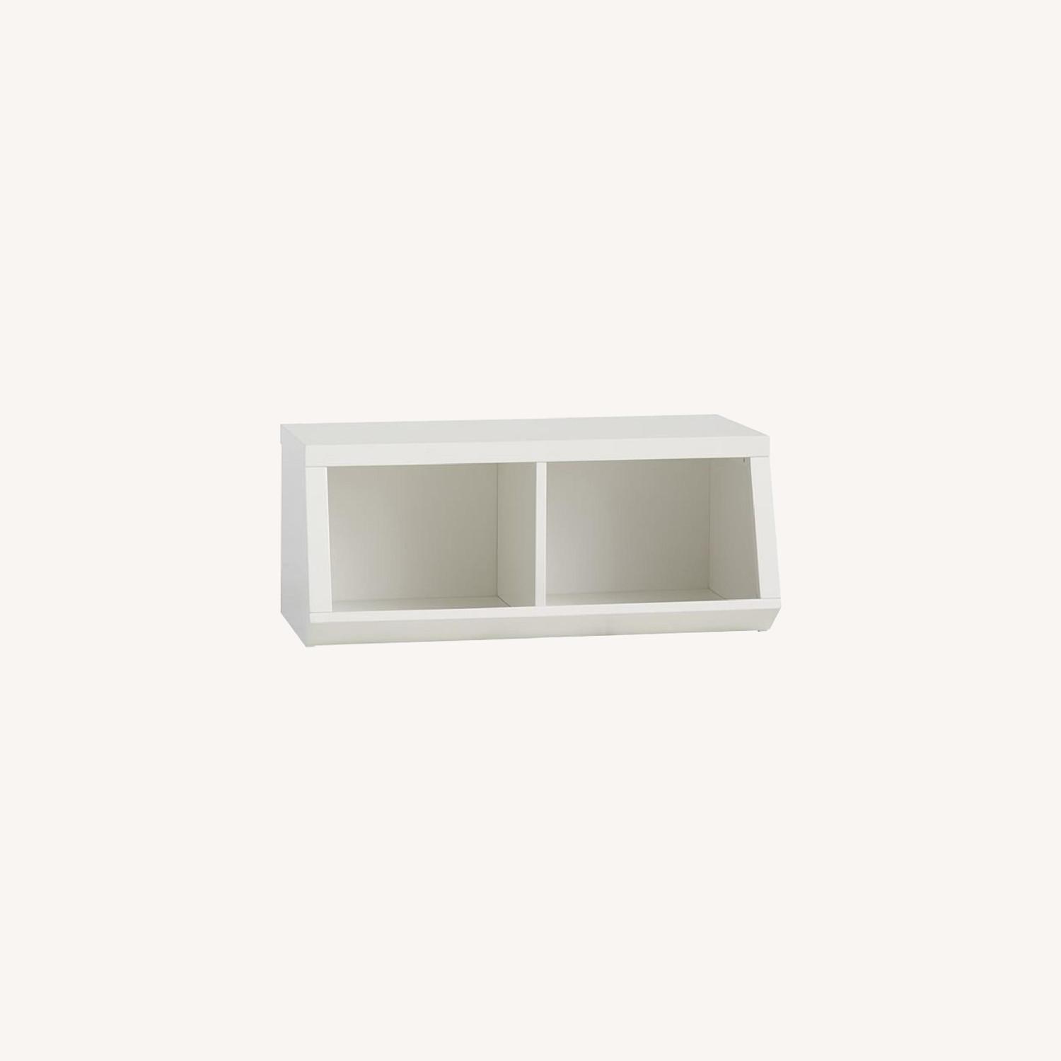 Pottery Barn White Cubbies - AptDeco