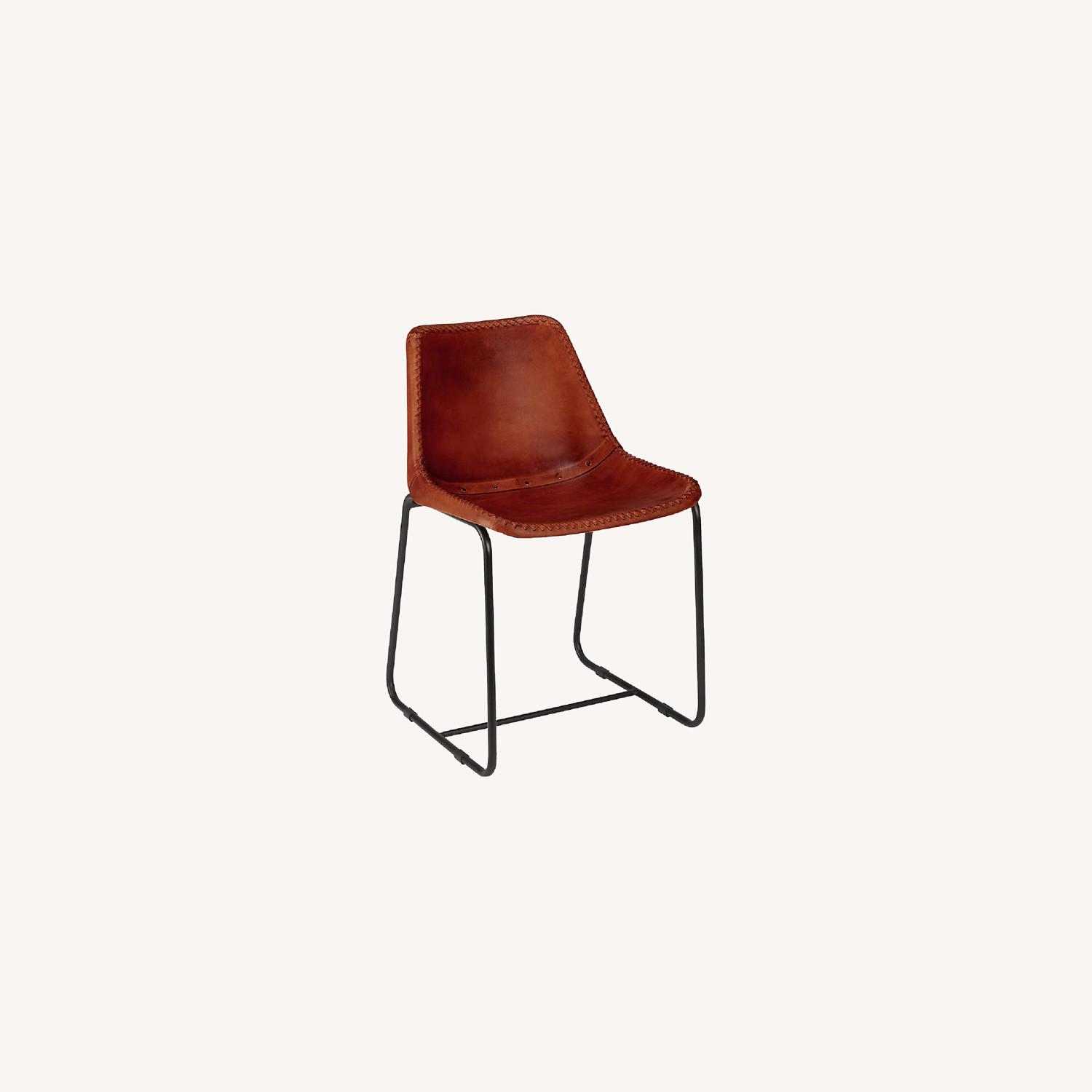 CB2 Leather Dining Chairs - AptDeco