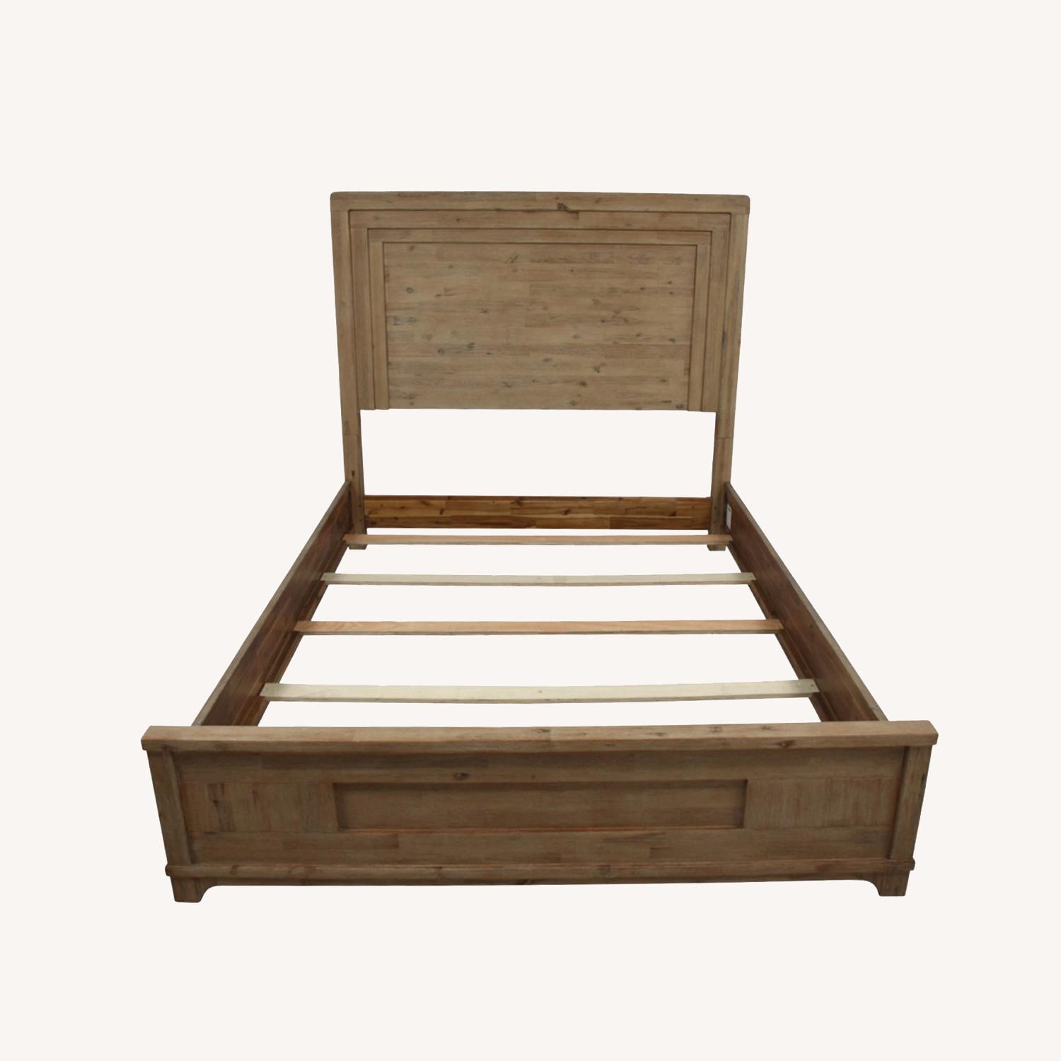 Casana Natural Wood Queen Bed frame - AptDeco
