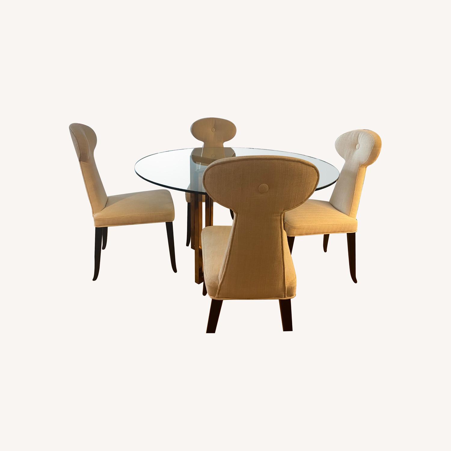 CB2 Glass Dining Set - AptDeco