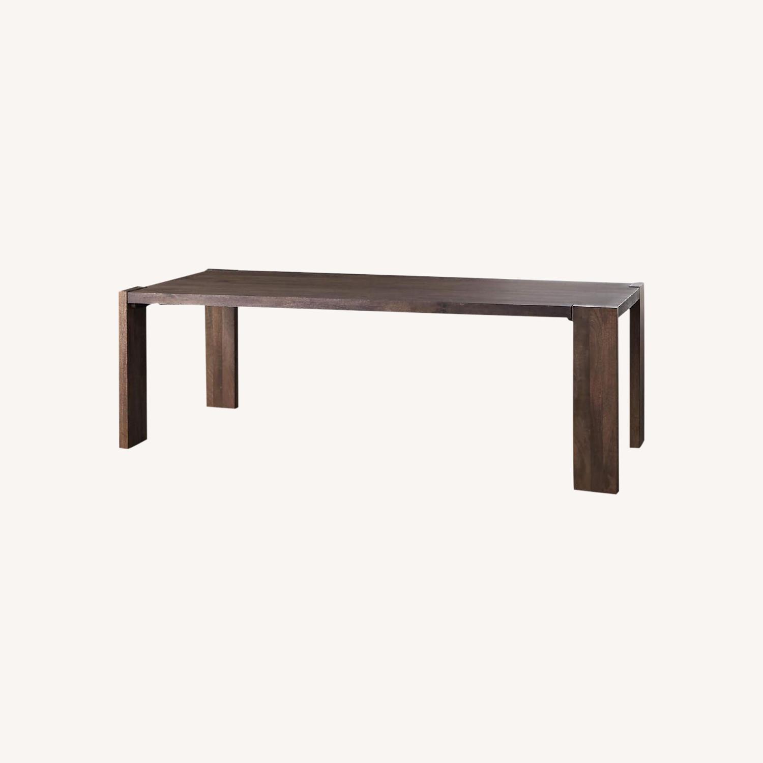 CB2 Mid Century Walnut Wood Dining Table - AptDeco