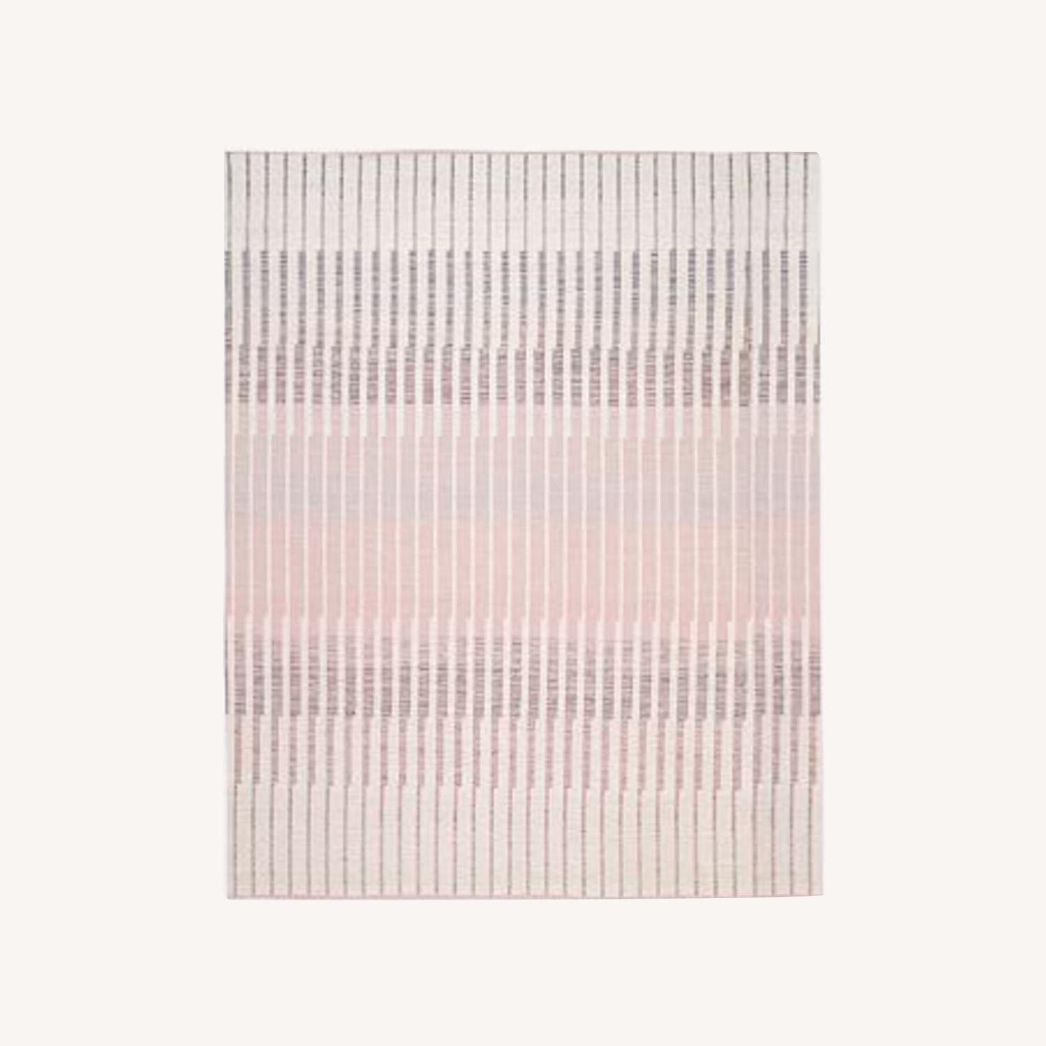 West Elm Area Rug 8' x 10' - Linear Ombre Rose - AptDeco