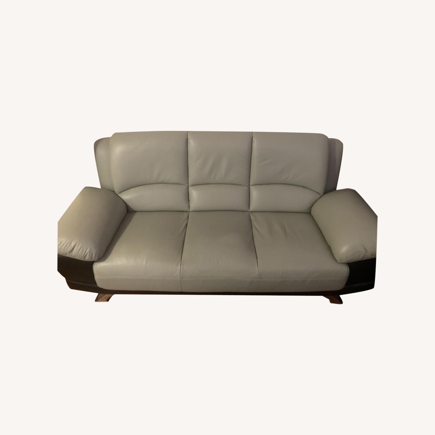 3 Seats Leather Sofa - AptDeco
