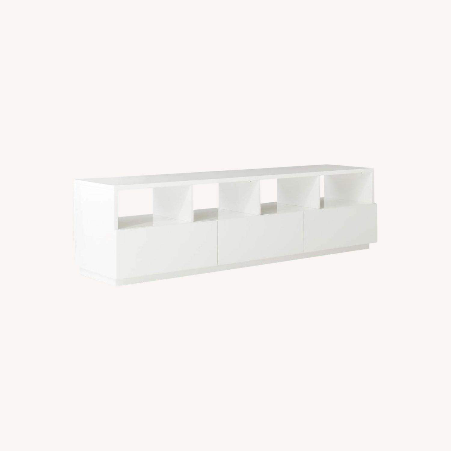 CB2 Large White Media Console - AptDeco