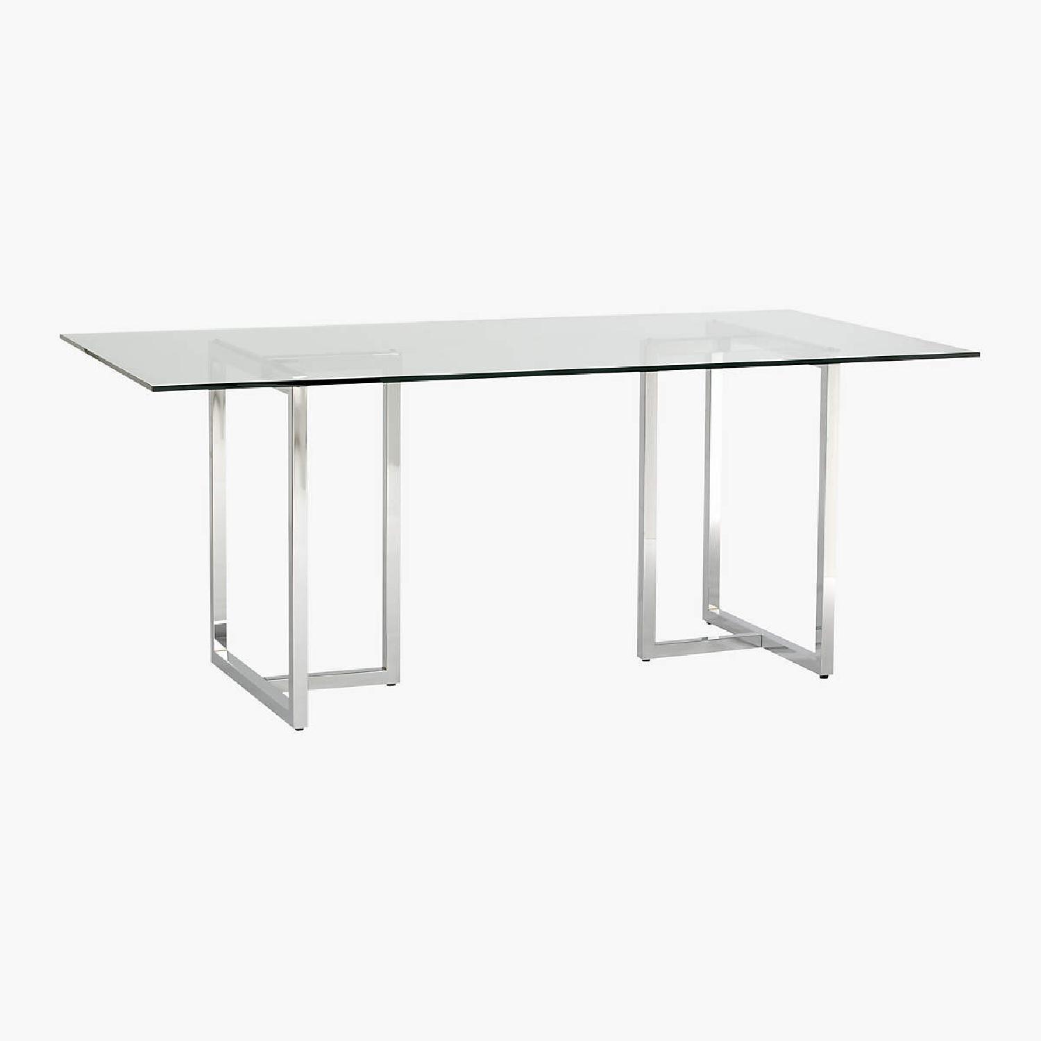 CB2 Glass Dining Table (Rectangular) - AptDeco