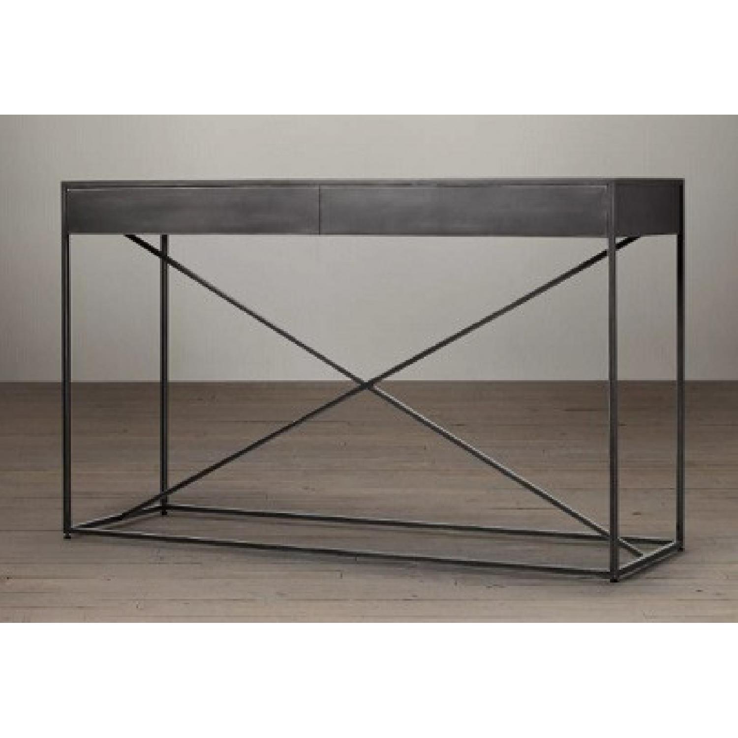 Restoration Hardware Gramercy Mirrored Console Table - AptDeco