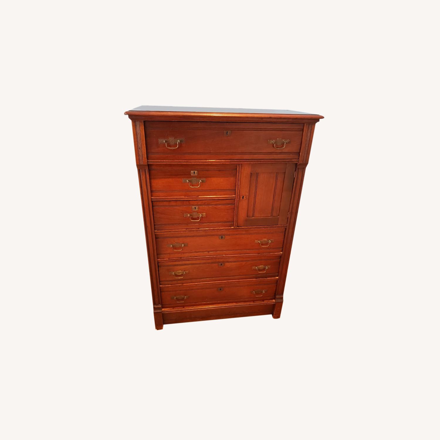 Antique Chest with Top Hat Door - AptDeco