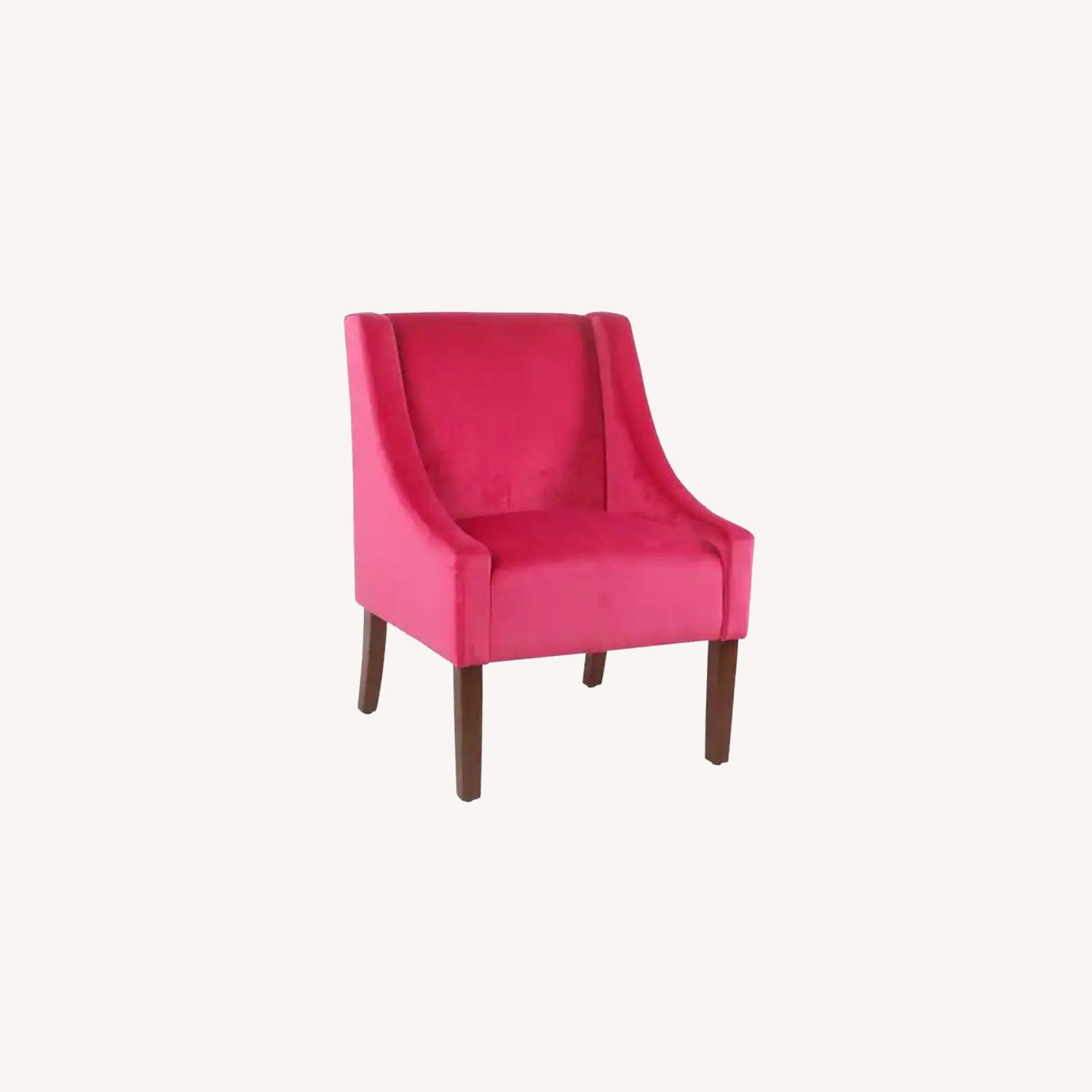 Wayfair Pink Velvet Swoop Arm Accent Chair - AptDeco