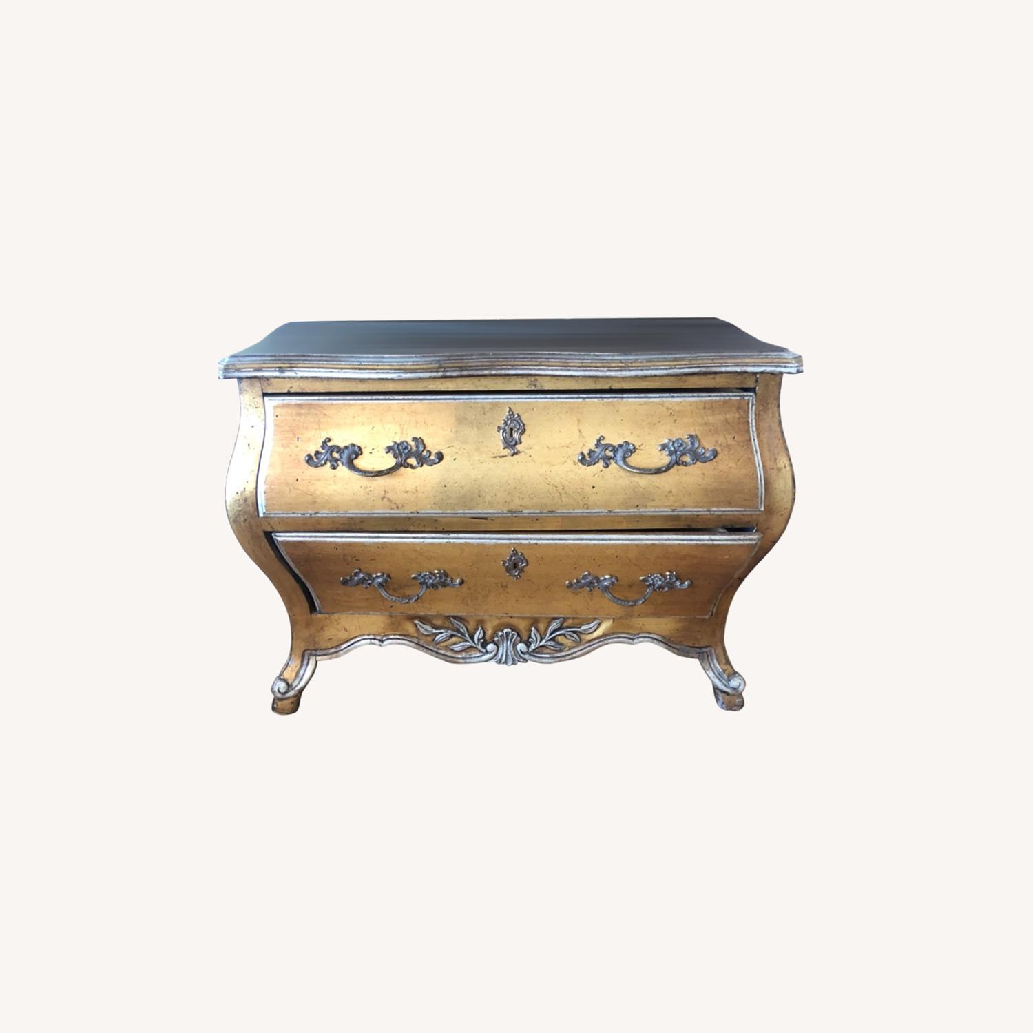 Antique Gold Bombay Chest/Nightstand - AptDeco