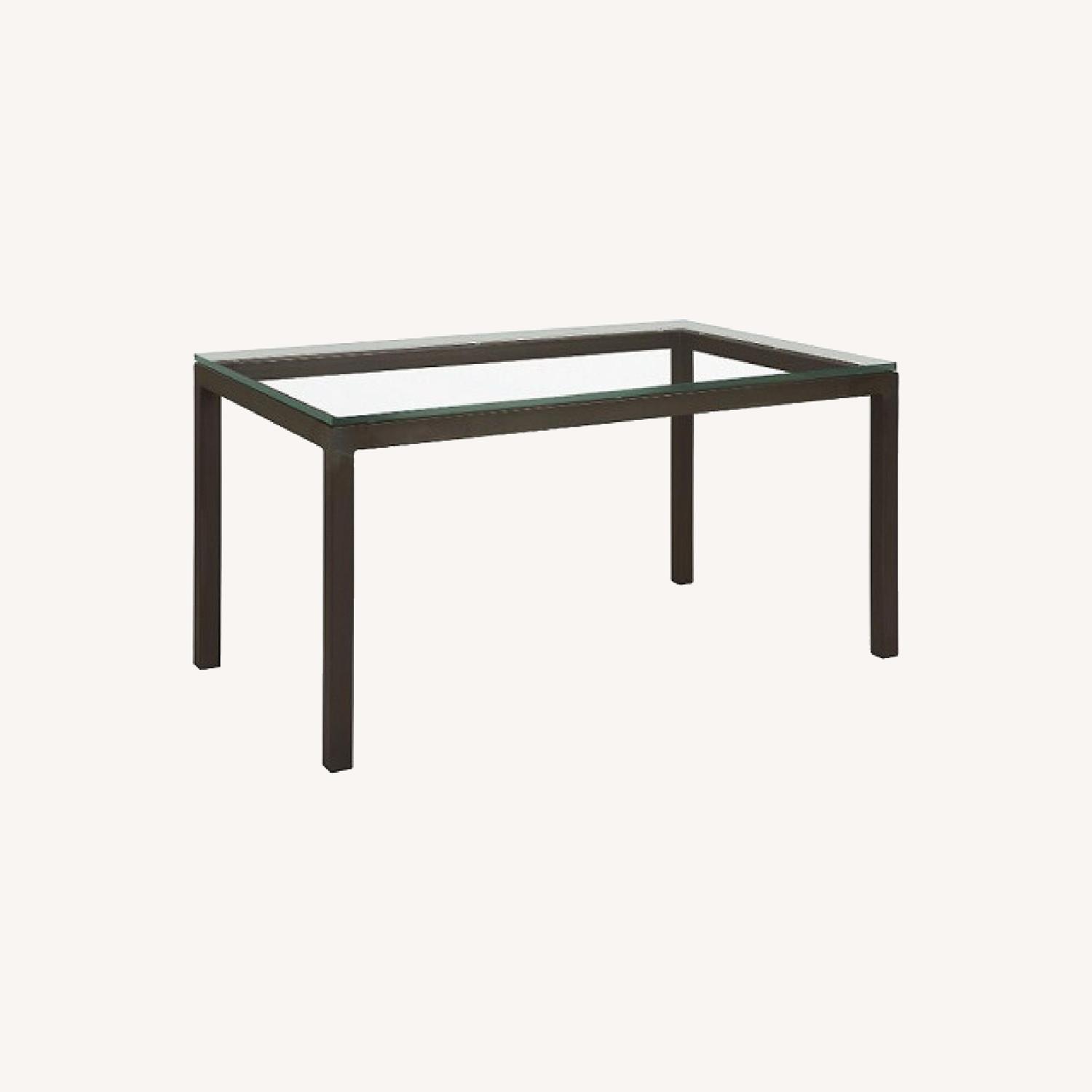 Room & Board Glass Parsons Table - AptDeco