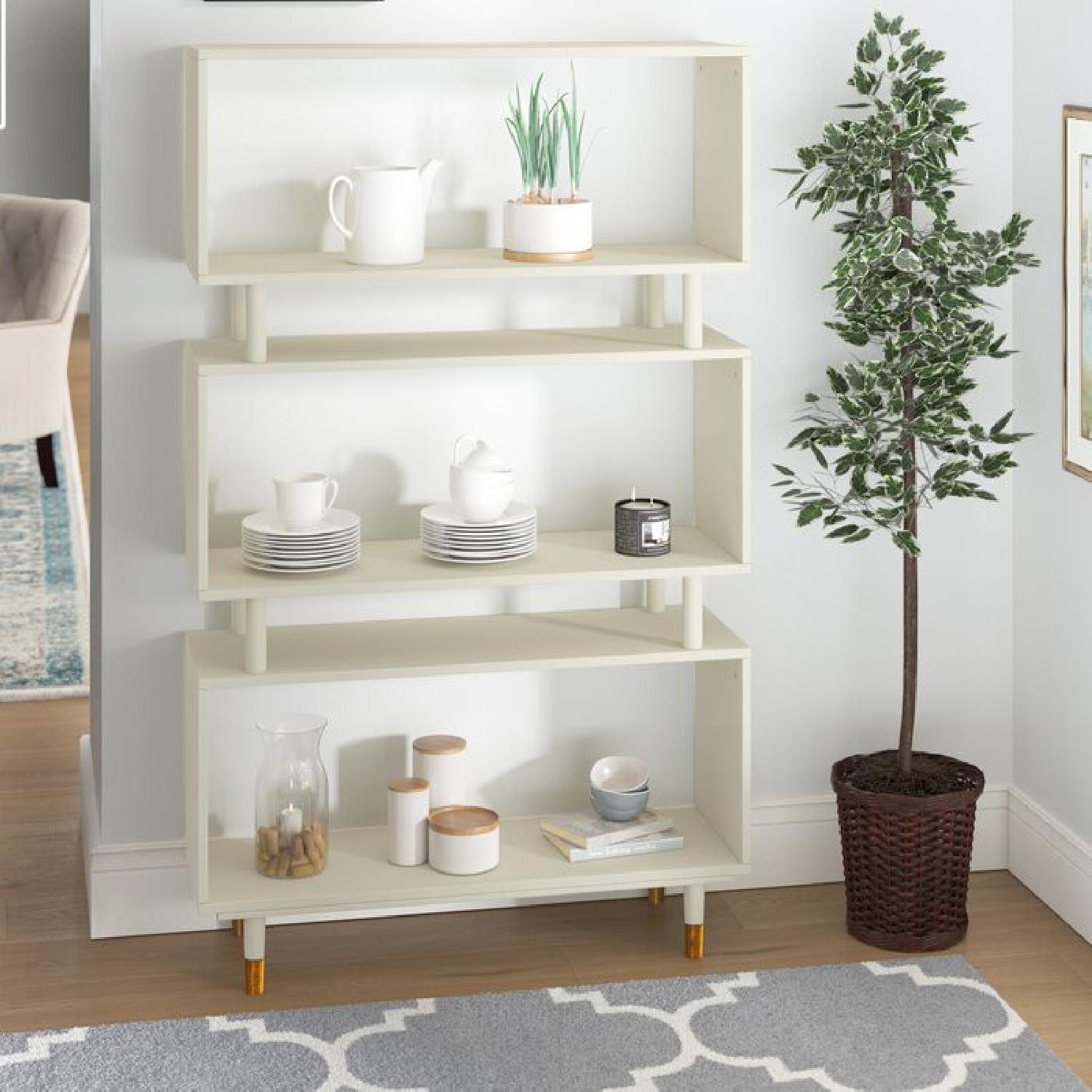 AllModern White Modern Bookcase Bookshelf AptDeco