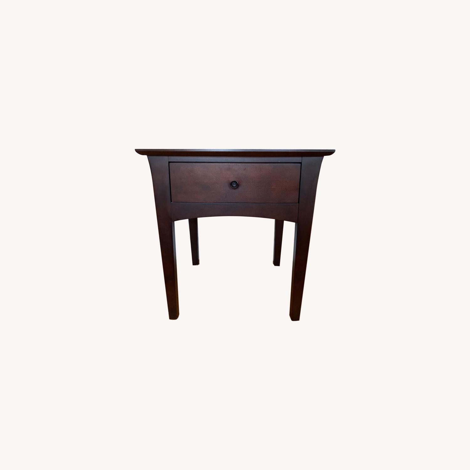 Crate & Barrel Baronet Nightstand Brown - AptDeco