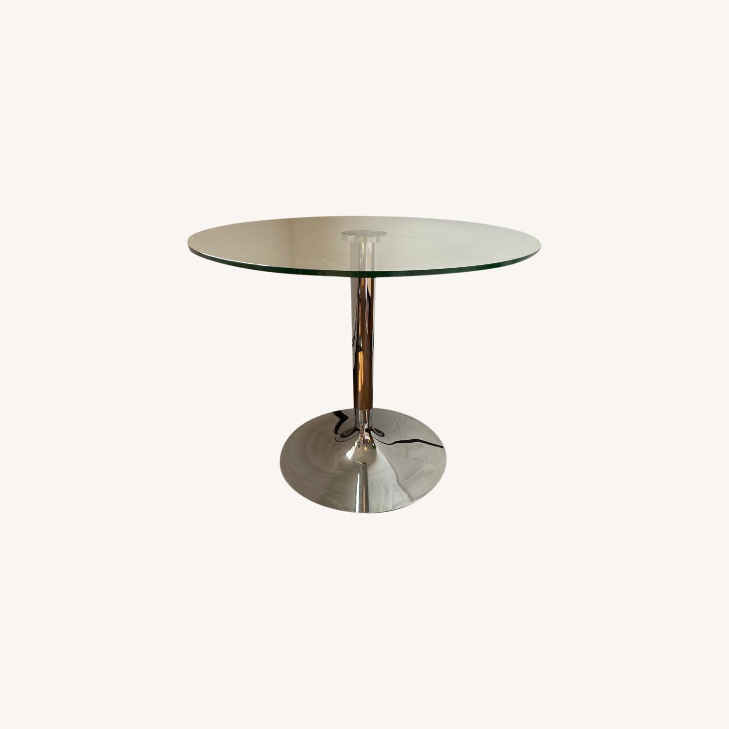 Calligaris Glass and Chrome Planet Table - AptDeco