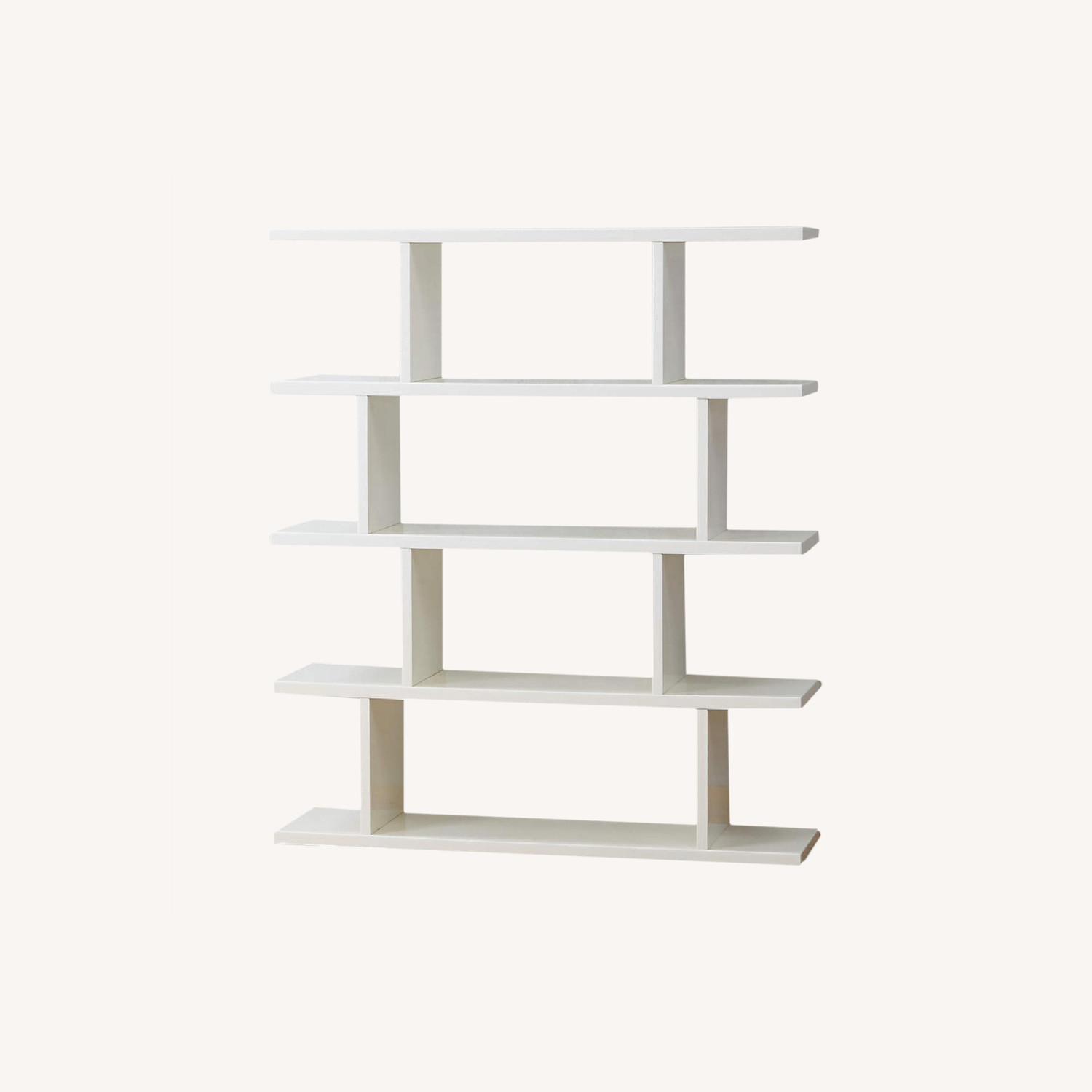 CB2 3.14 High Gloss White Bookcase - AptDeco