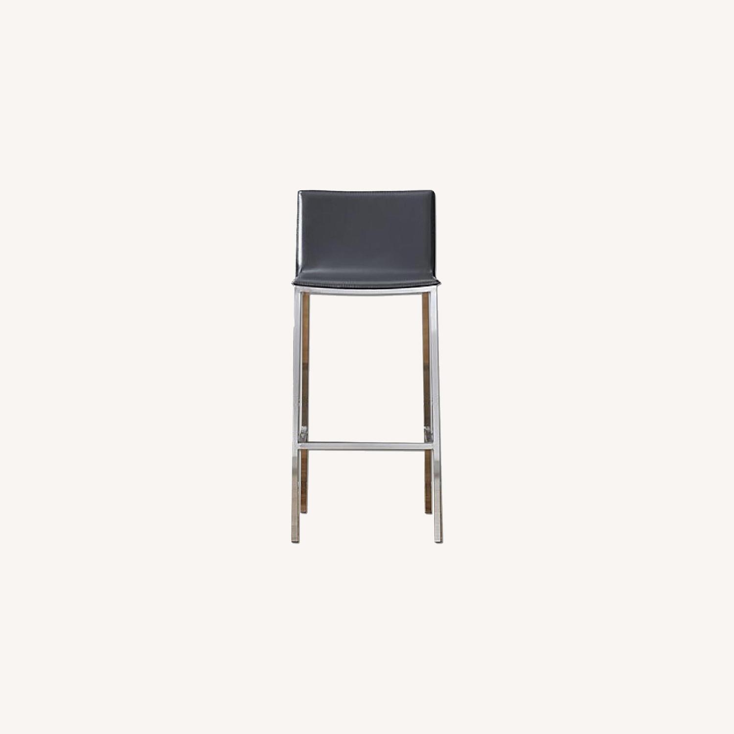 CB2 Phoenix Carbon Grey Counter Height Stools - AptDeco