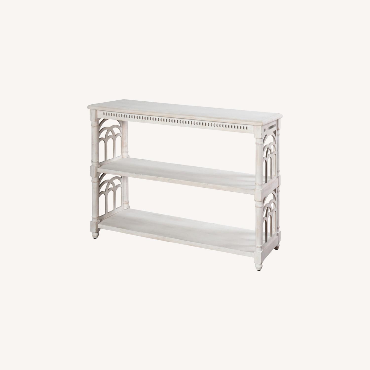 Stylecraft Designs 3-Tier Console Table, Distressed White - AptDeco
