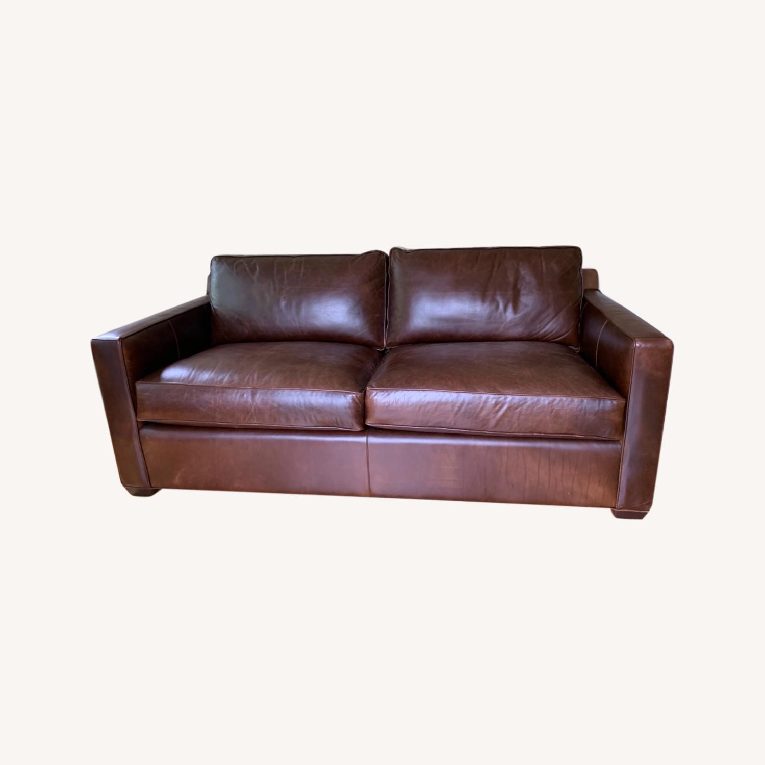 Crate Barrel Axis Leather 2 Seat Sofa AptDeco crate-barrel-axis-leather-2-seat-sofa-aptdeco