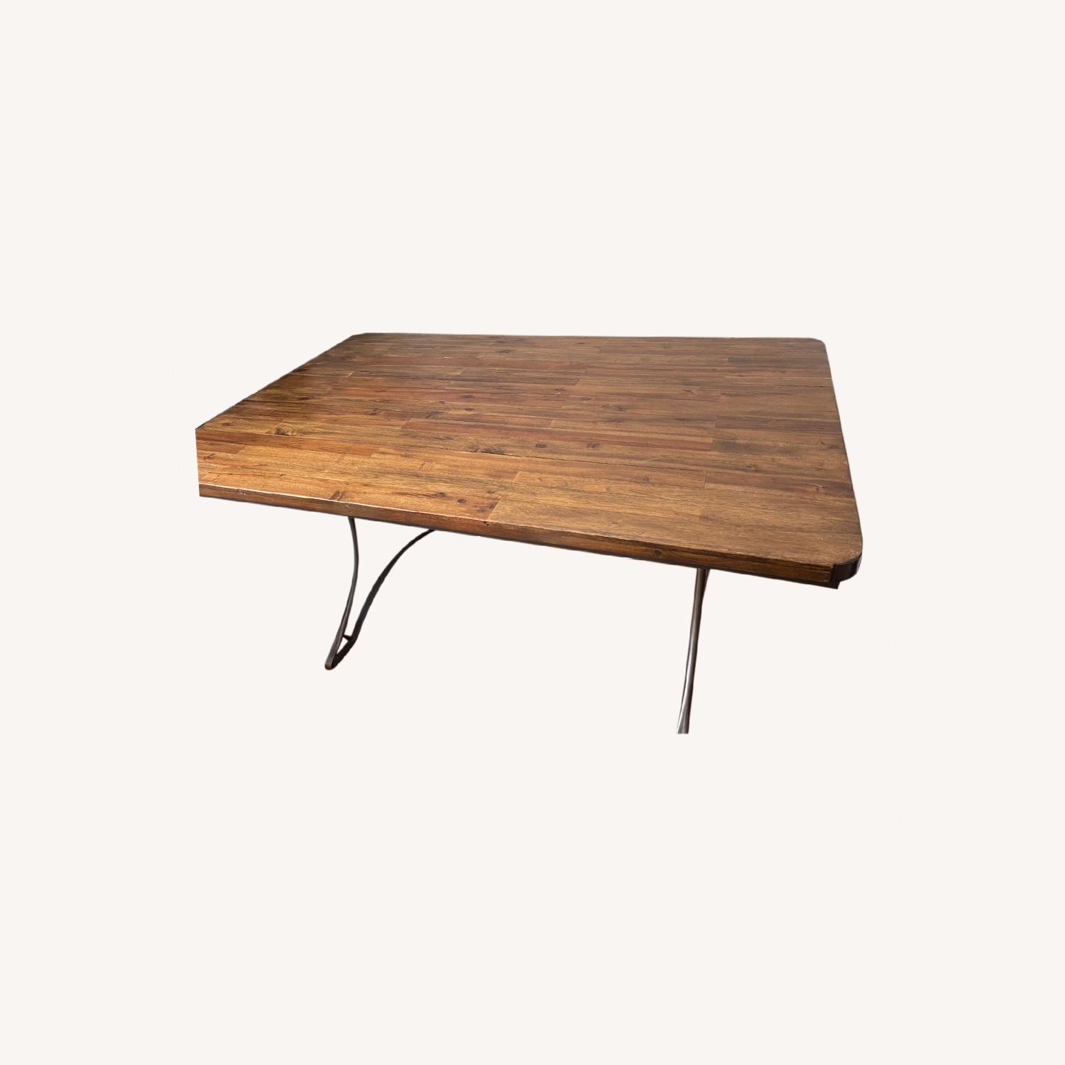 Jackson Rectangular Table with Metal Base - AptDeco