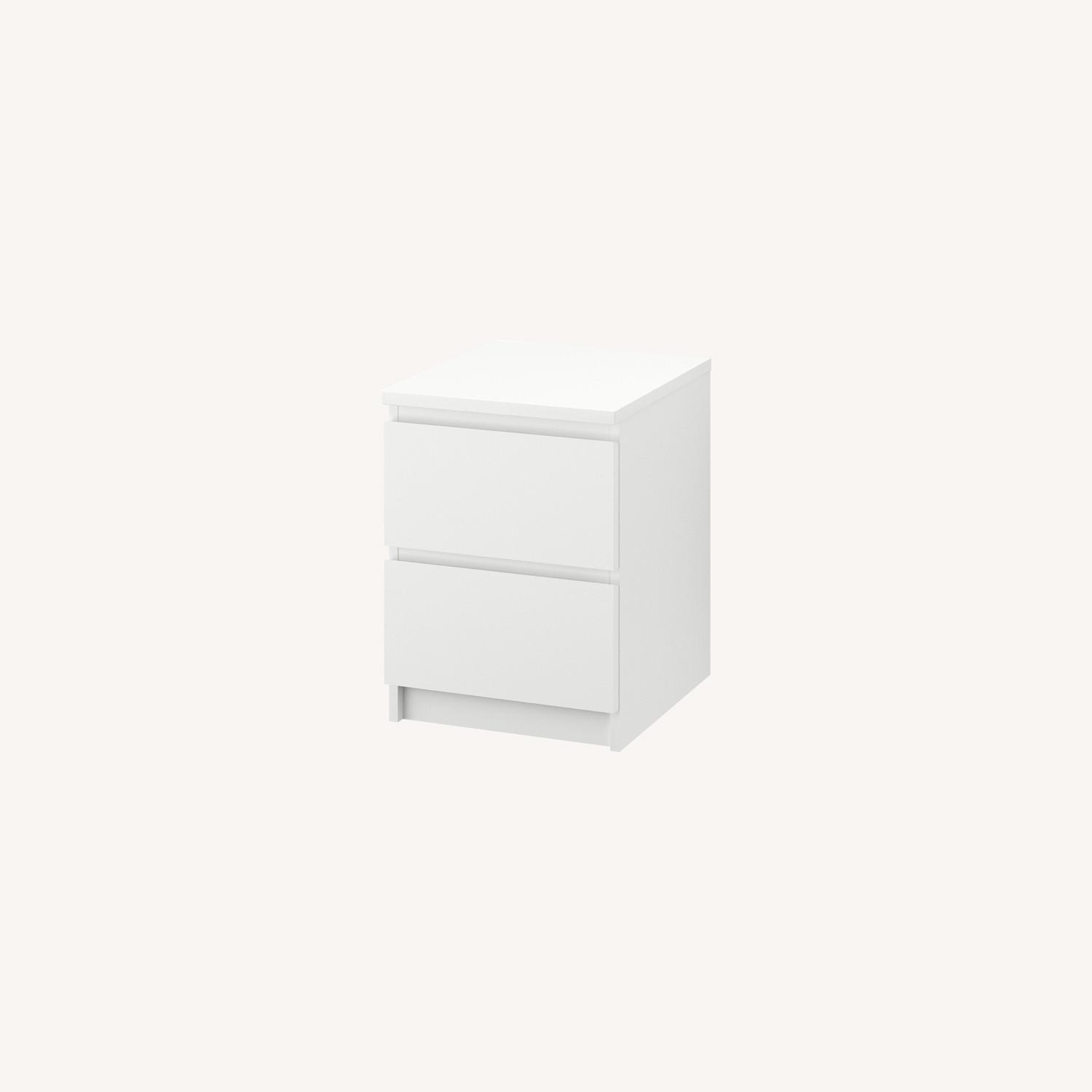 IKEA White Bedside Tables (2 drawers) - AptDeco