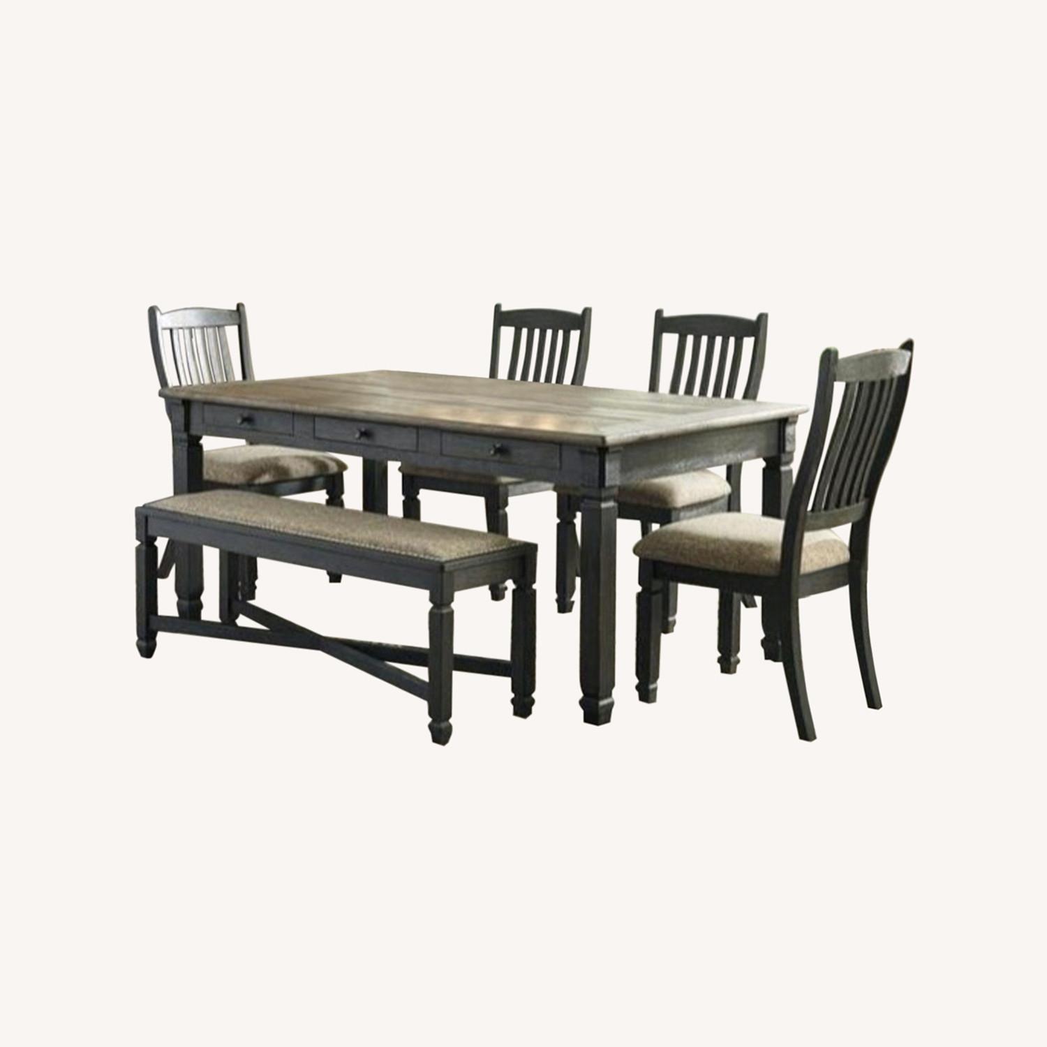Solid Wood Dining Table Set - AptDeco