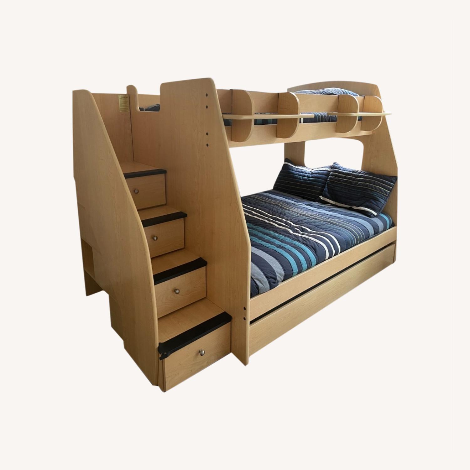 Berg Furniture Twin Over Full Bunk Bed with Stairs - AptDeco