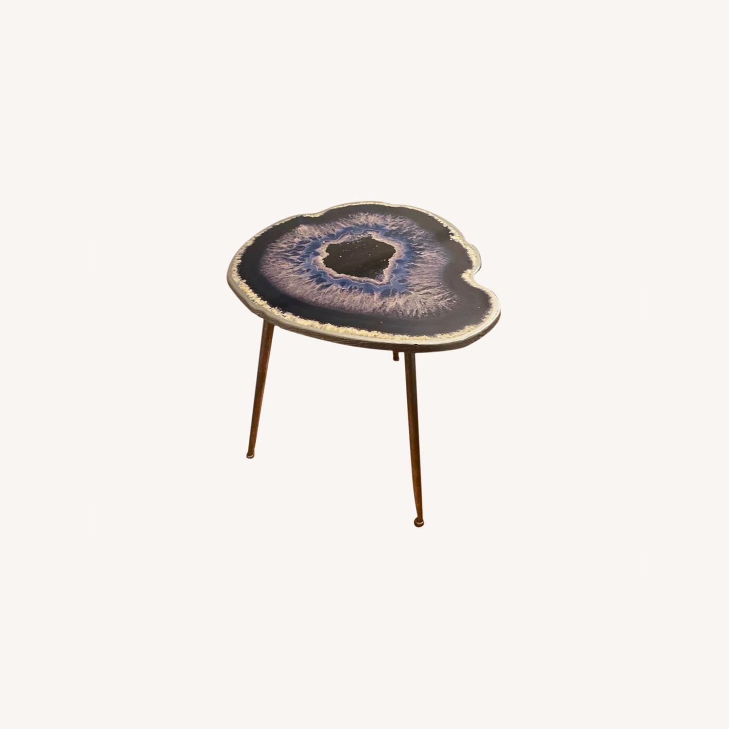 West Elm Agate Crystal Side Table - AptDeco