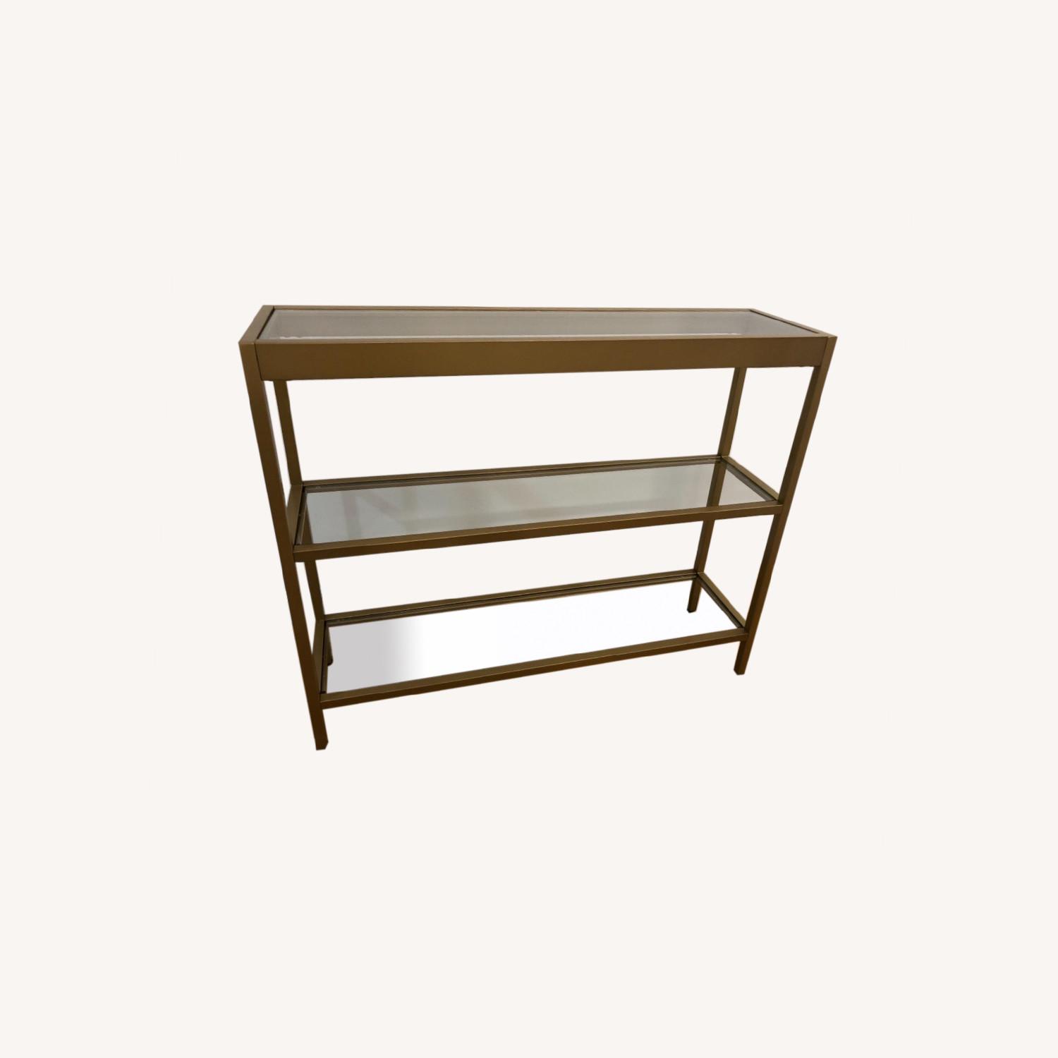 Gold Metal Console Table - AptDeco