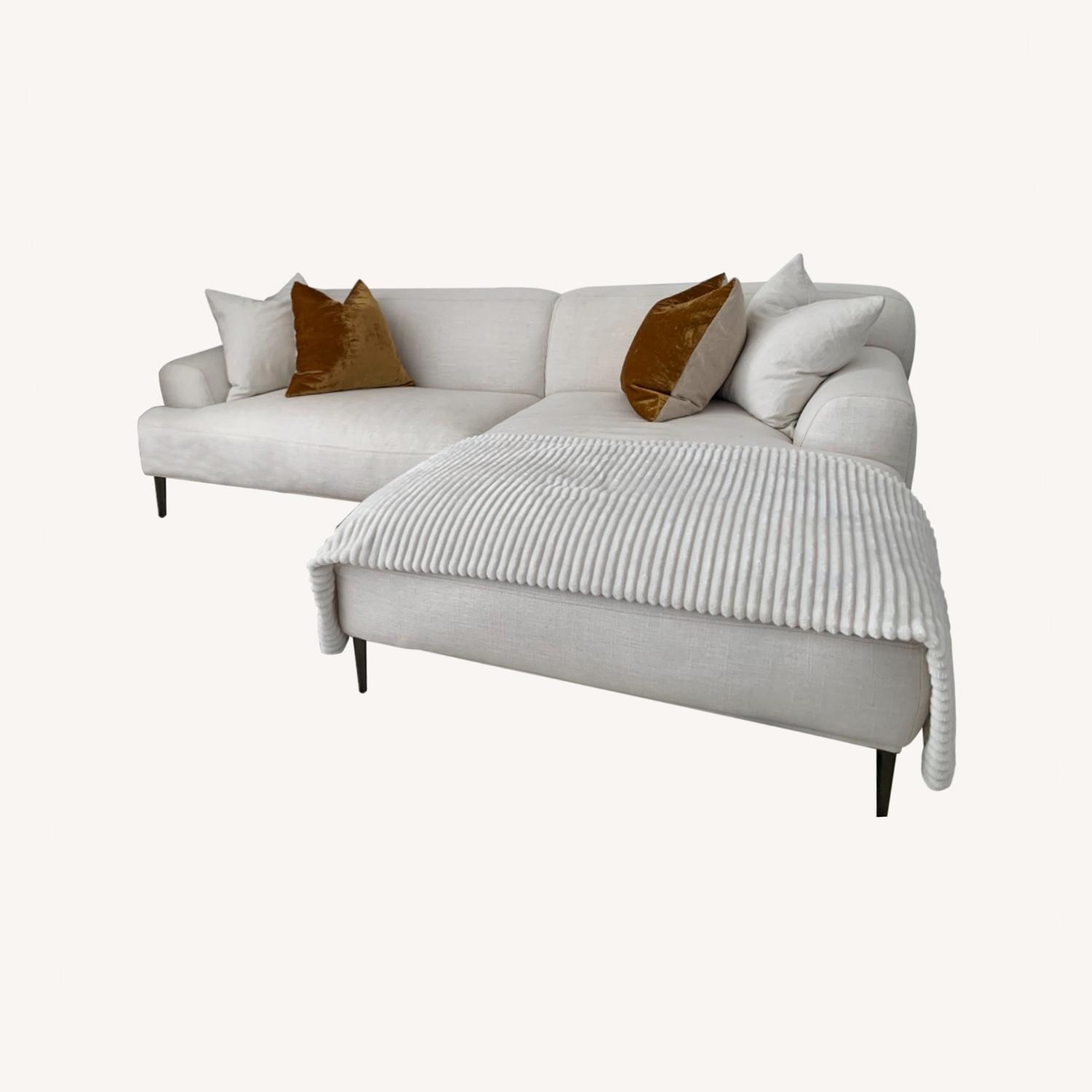 Article Sectional in Quartz White - AptDeco