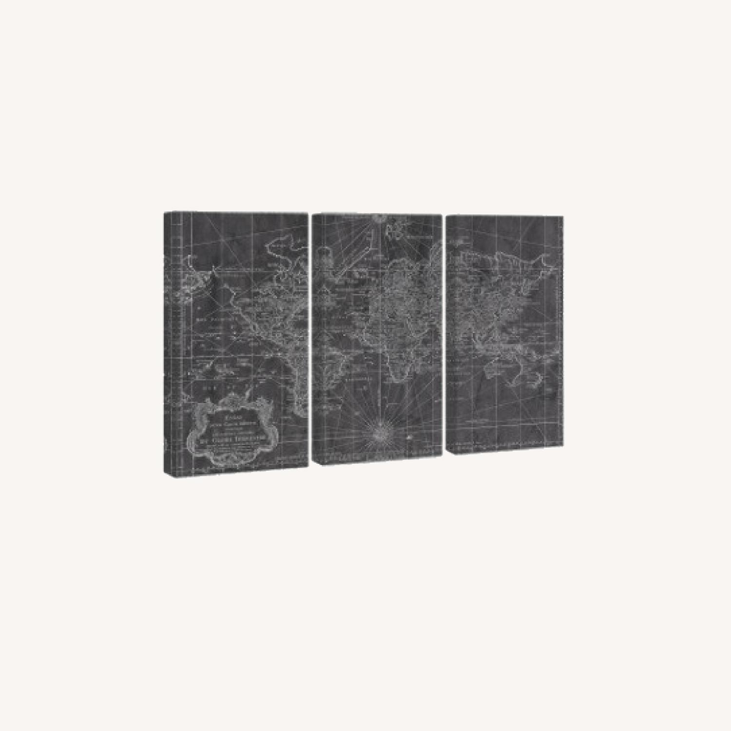 Oliver Gal World Map 1778 Triptych - AptDeco